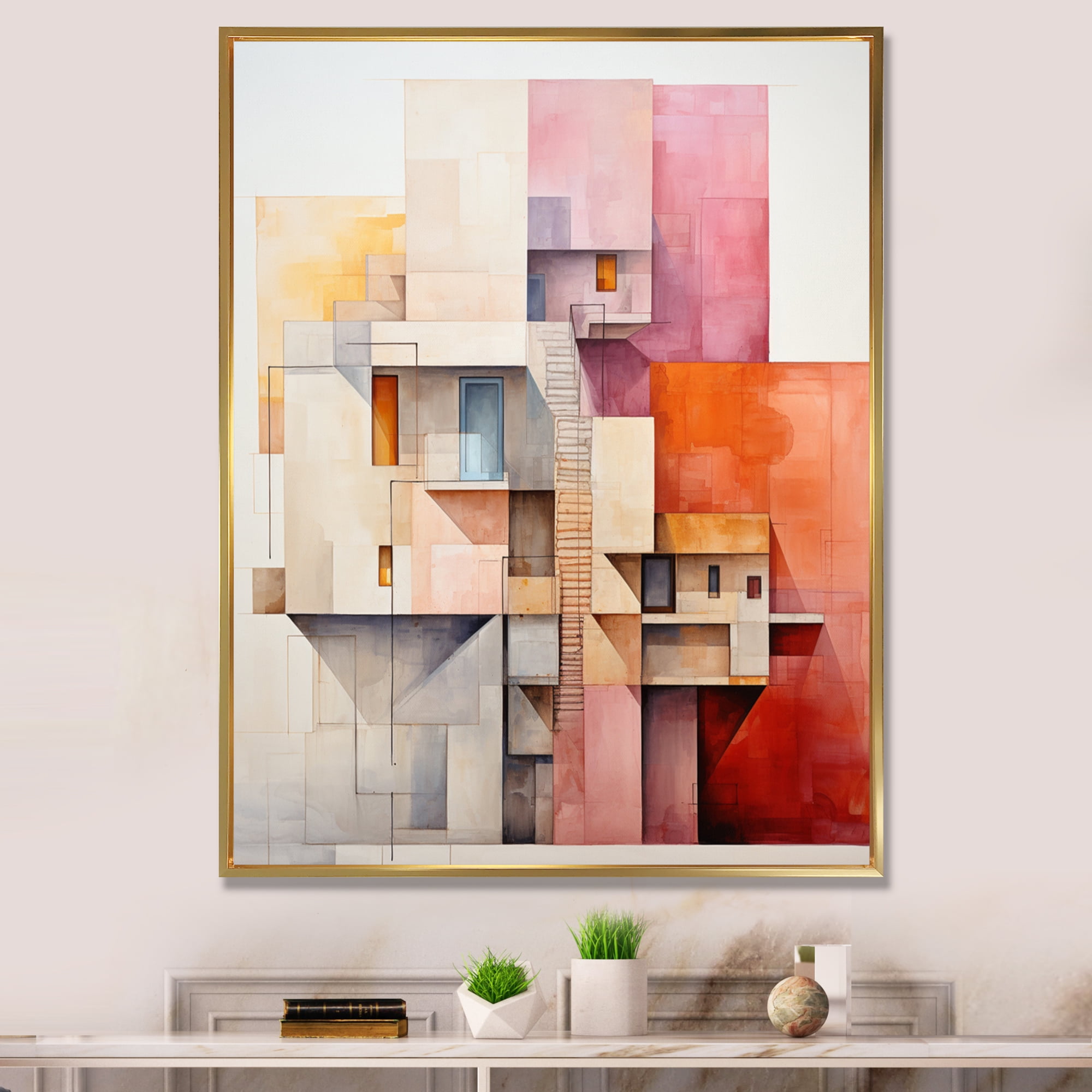 Designart "Constructed Horizons in Constructivism I" Abstract Floater ...