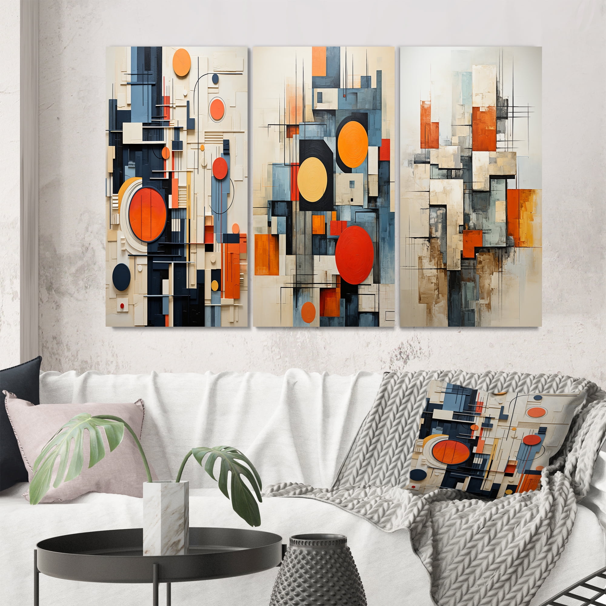 Designart "Constructed Horizons in Constructivism VII" Abstract Wall ...