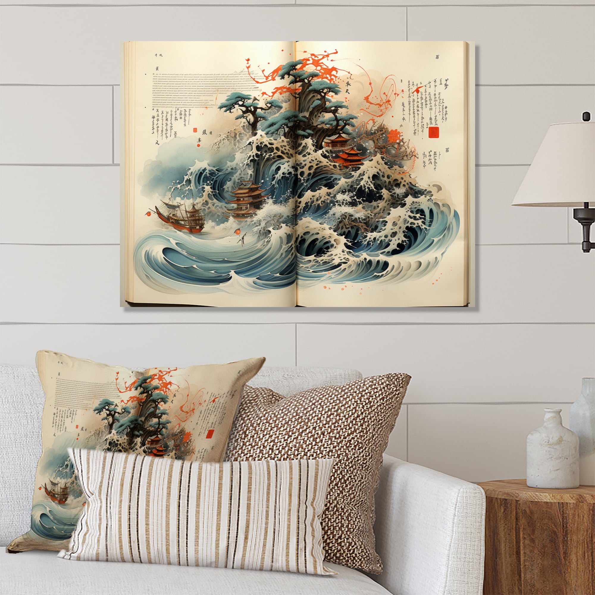 Designart "Contemplative Calligraphy Asian beauty" Asian Metal Art ...