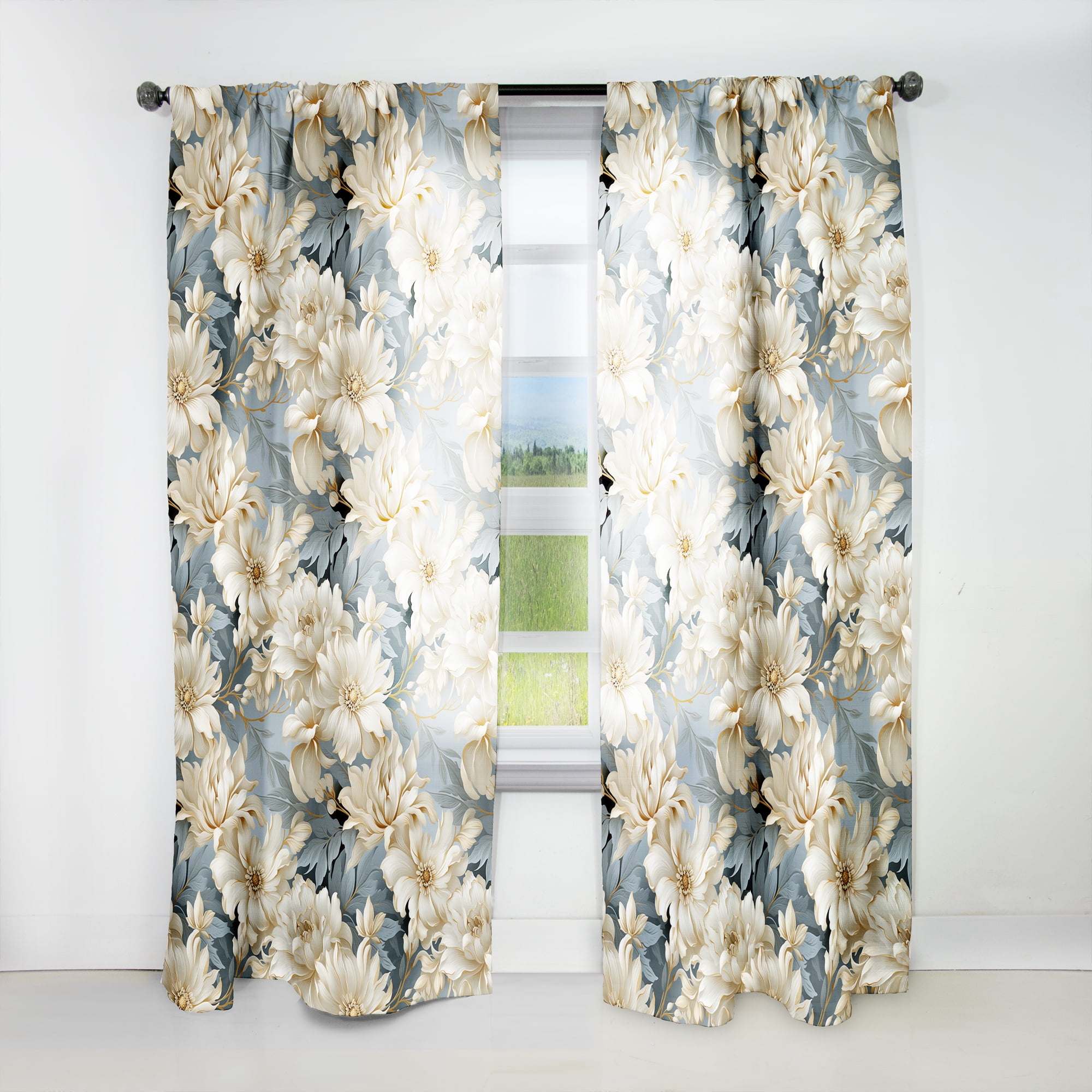 Designart "Contemporary Victorian Flourish: Modern Pattern I" Floral ...