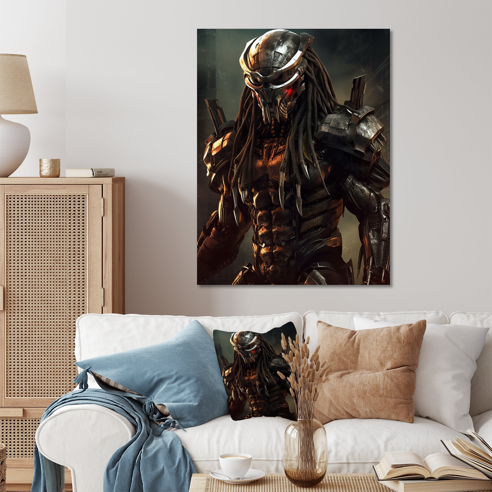 Designart "Cosmic Alien Predator Mysterious Hunter I" Alien Metal Wall ...