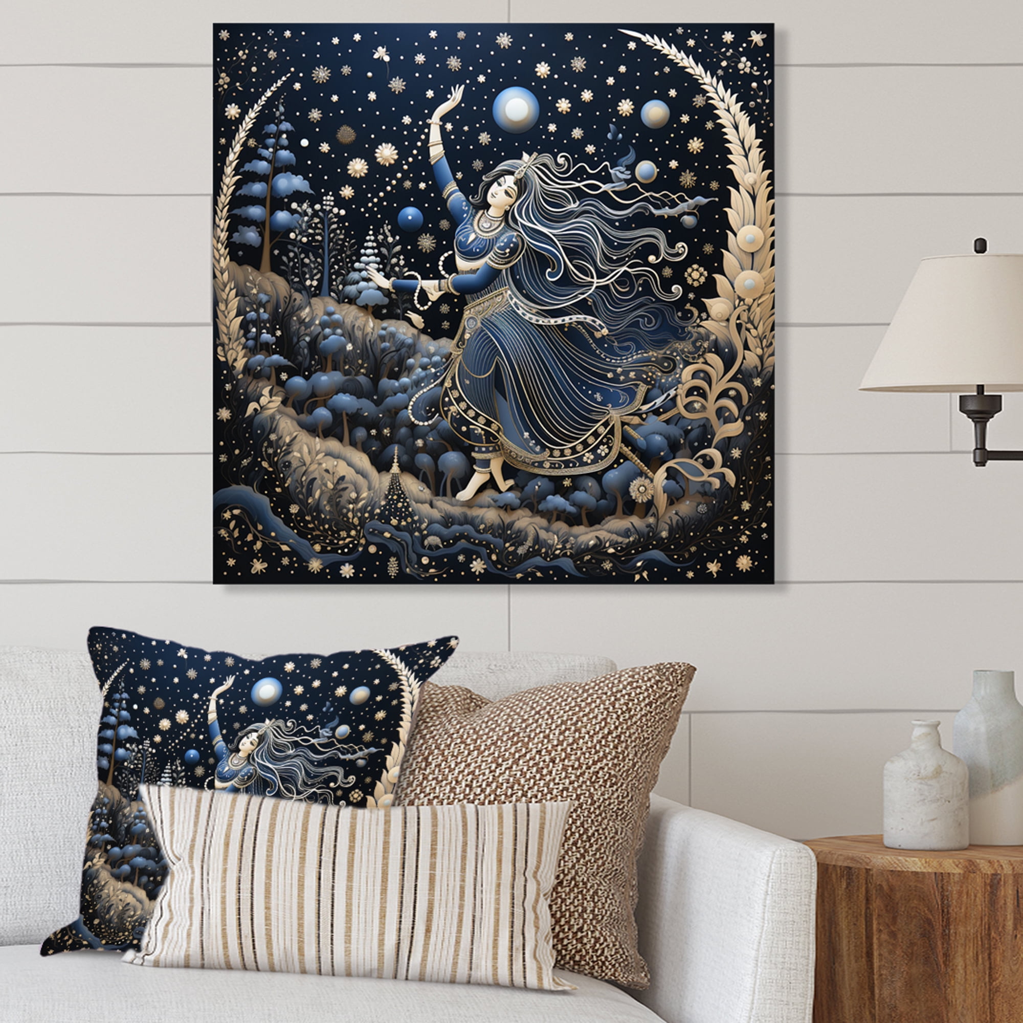 Designart "Cosmic Dance Hinduisim Art wall art I" Spiritual Metal Wall ...