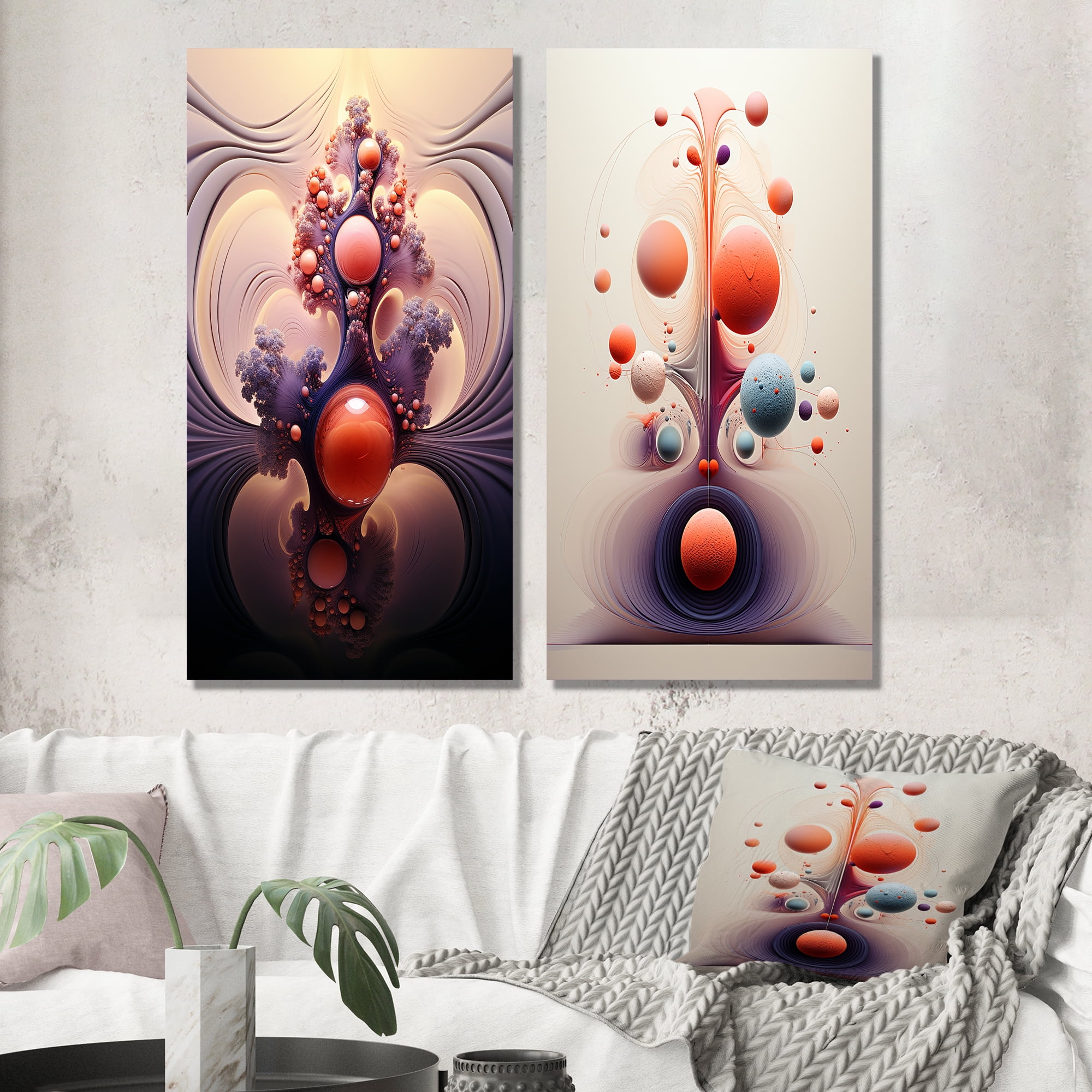 Designart "Cosmic Flux Abstract Multiverse Metamorphosis III" Abstract ...