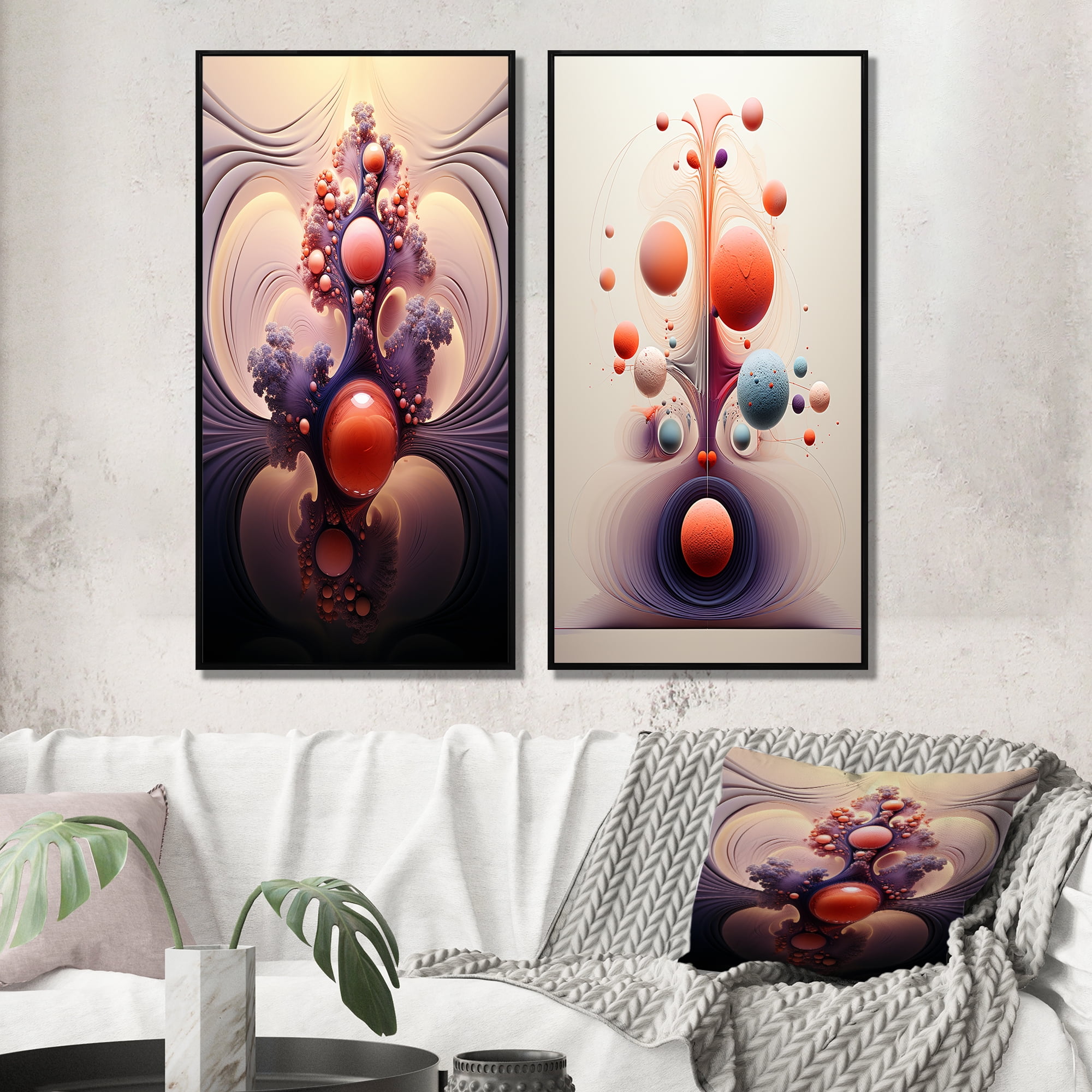 Designart "Cosmic Flux Abstract Multiverse Metamorphosis III" Abstract ...