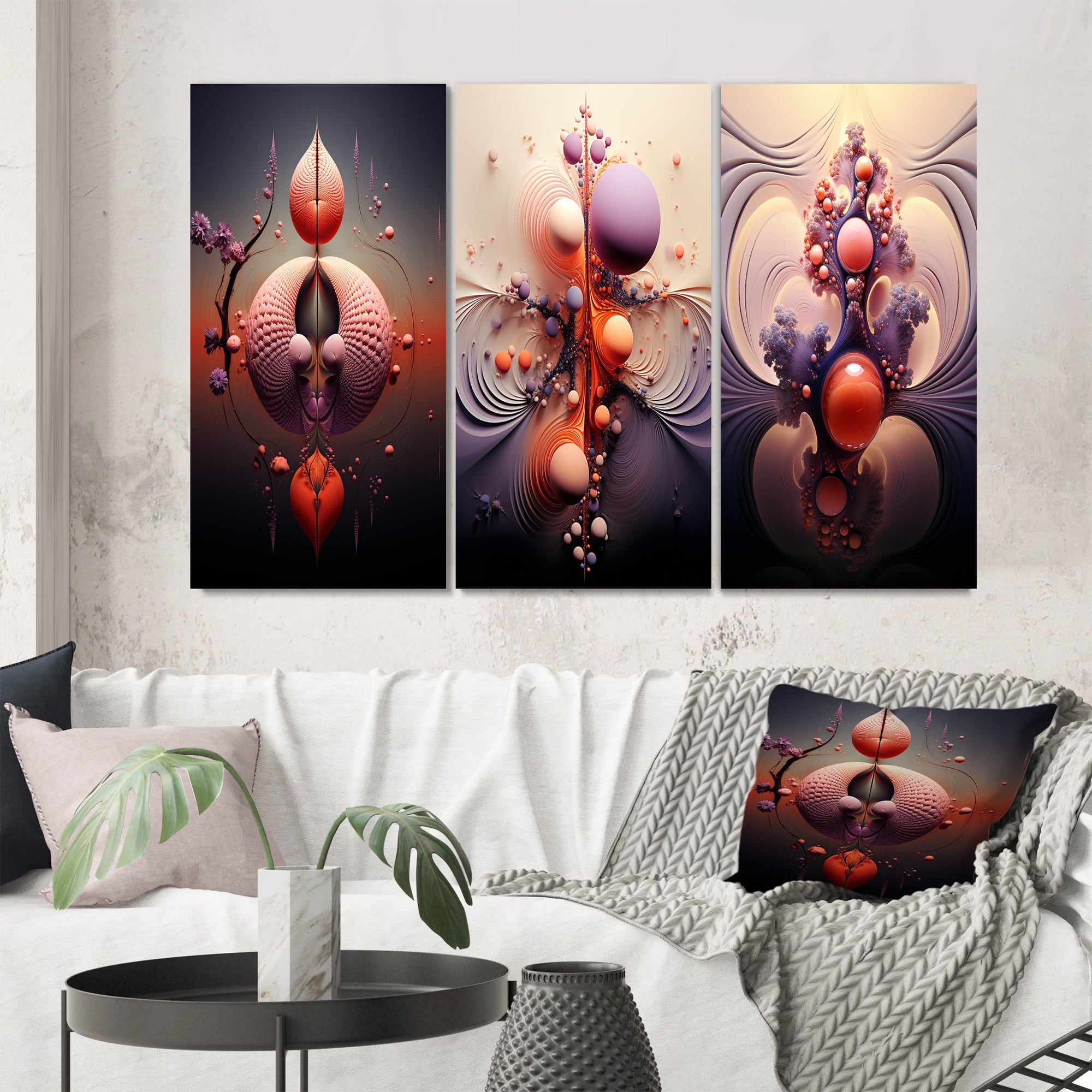 Designart "Cosmic Flux Abstract Multiverse Metamorphosis IV" Abstract ...