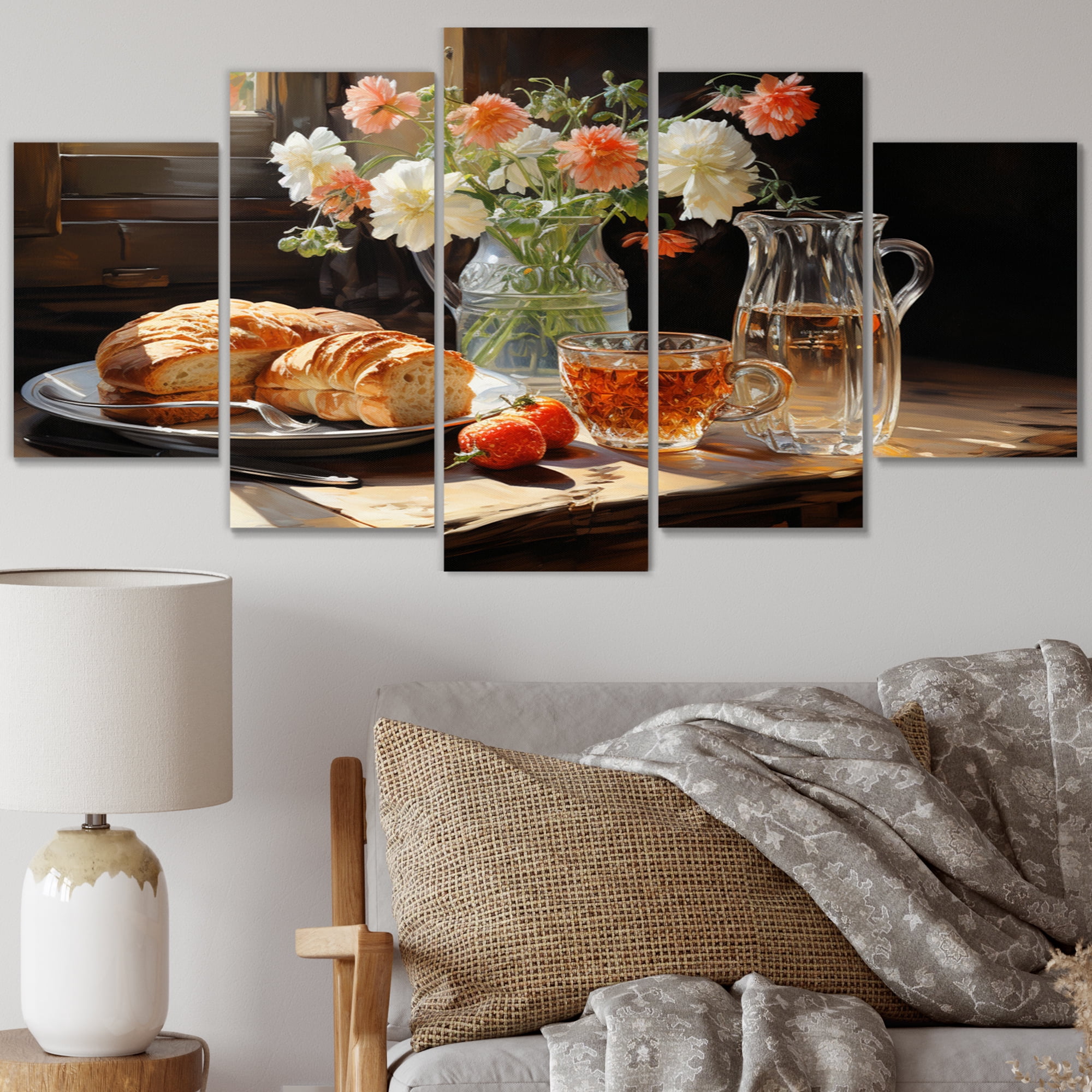 Designart "Cozy Breakfast Moments III" Food & Beverage Metal Wall Art ...