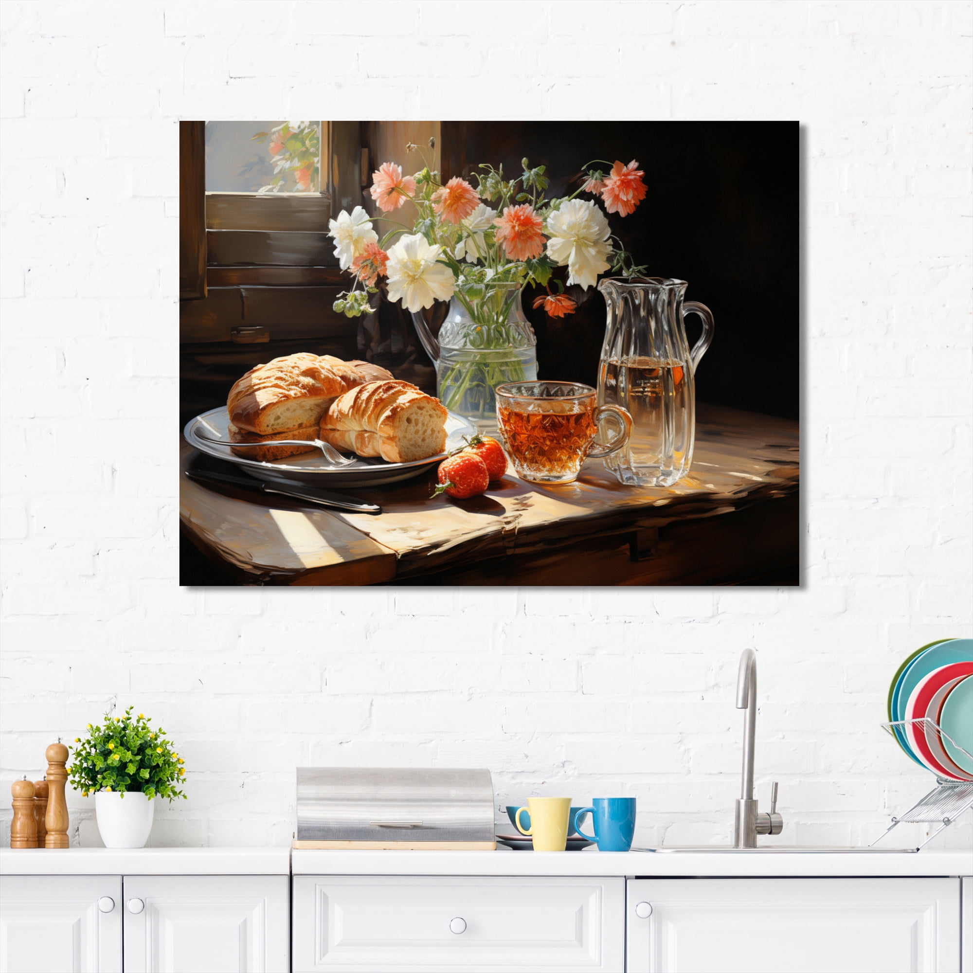 Designart "Cozy Breakfast Moments III" Food & Beverage Wall Decor ...