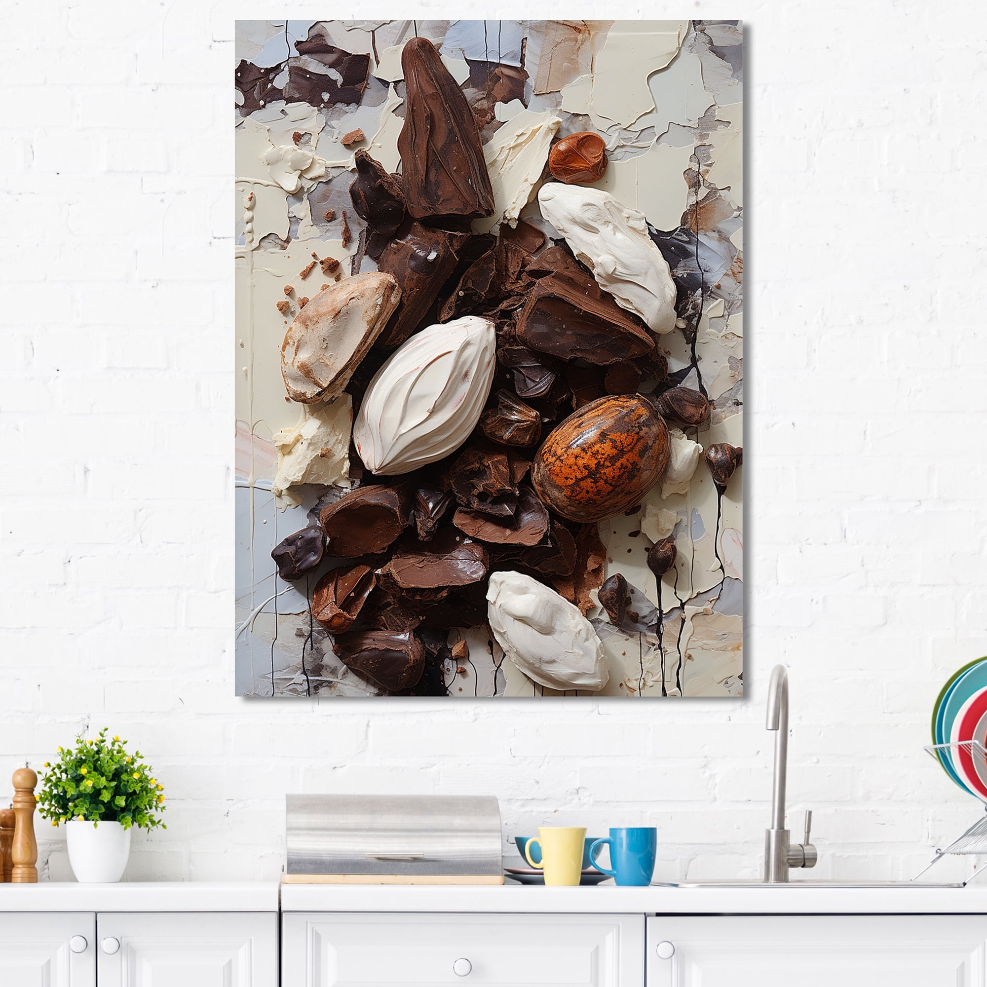 Designart "Creamy Chocolate Allure I" cacao Wall Decor - Walmart.com