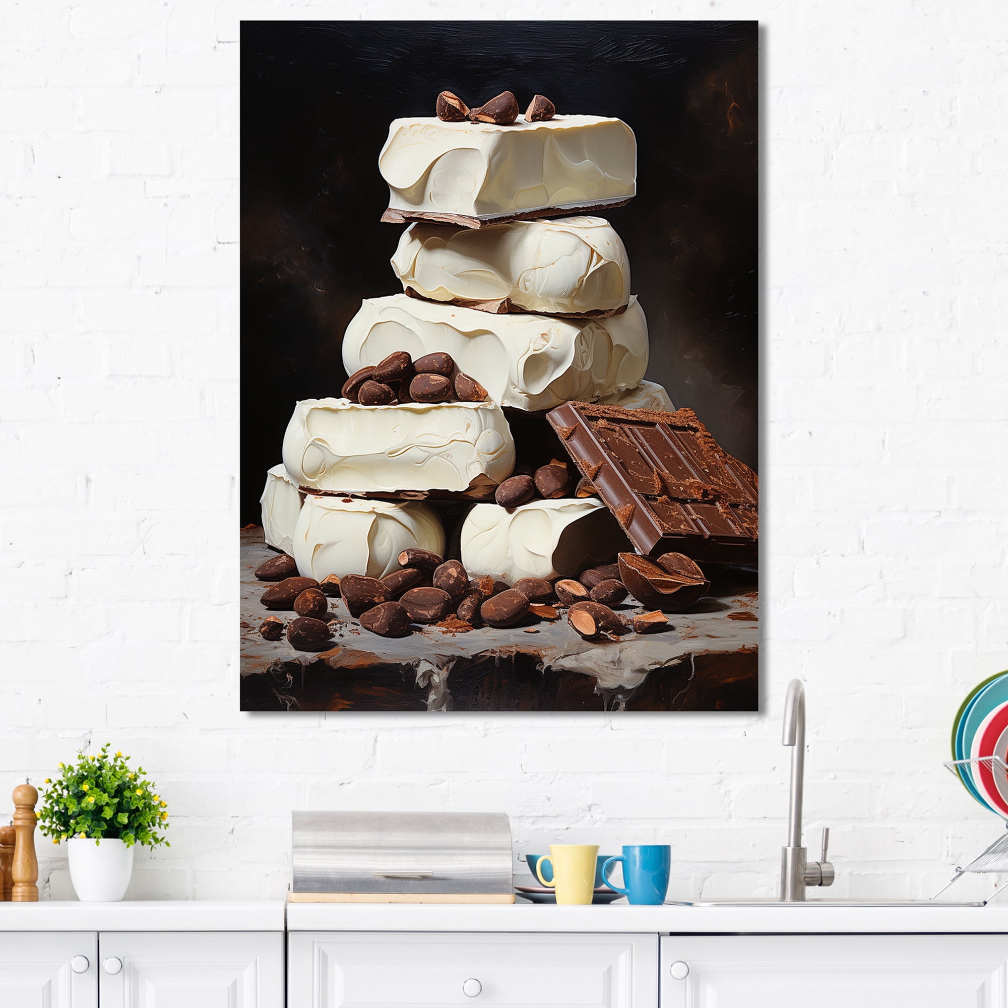 Designart "Creamy Chocolate Allure II" cacao Canvas Art Print - Walmart.com