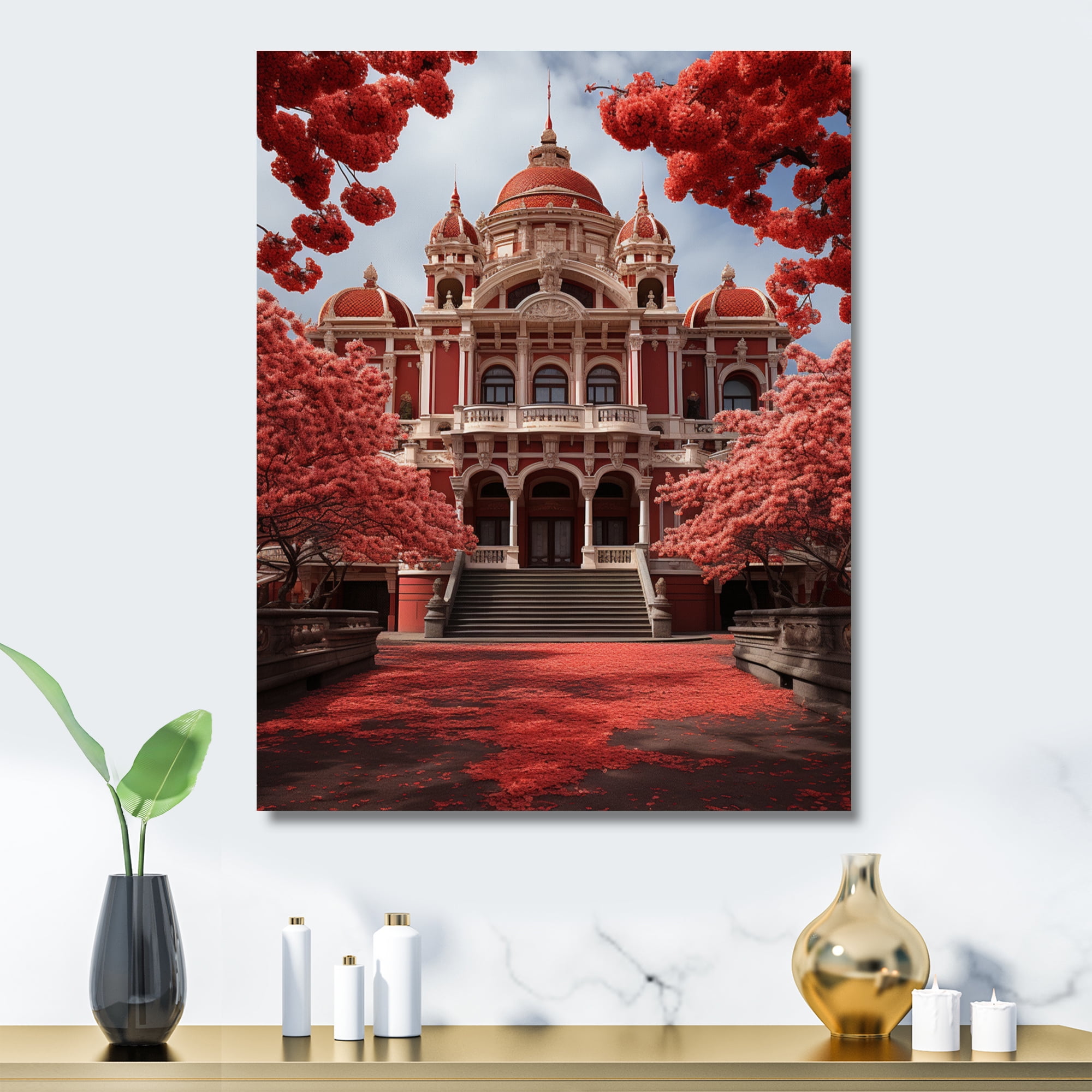 Designart "Crimson Opera House in Vietnam II" Vietnam Metal Wall Art ...