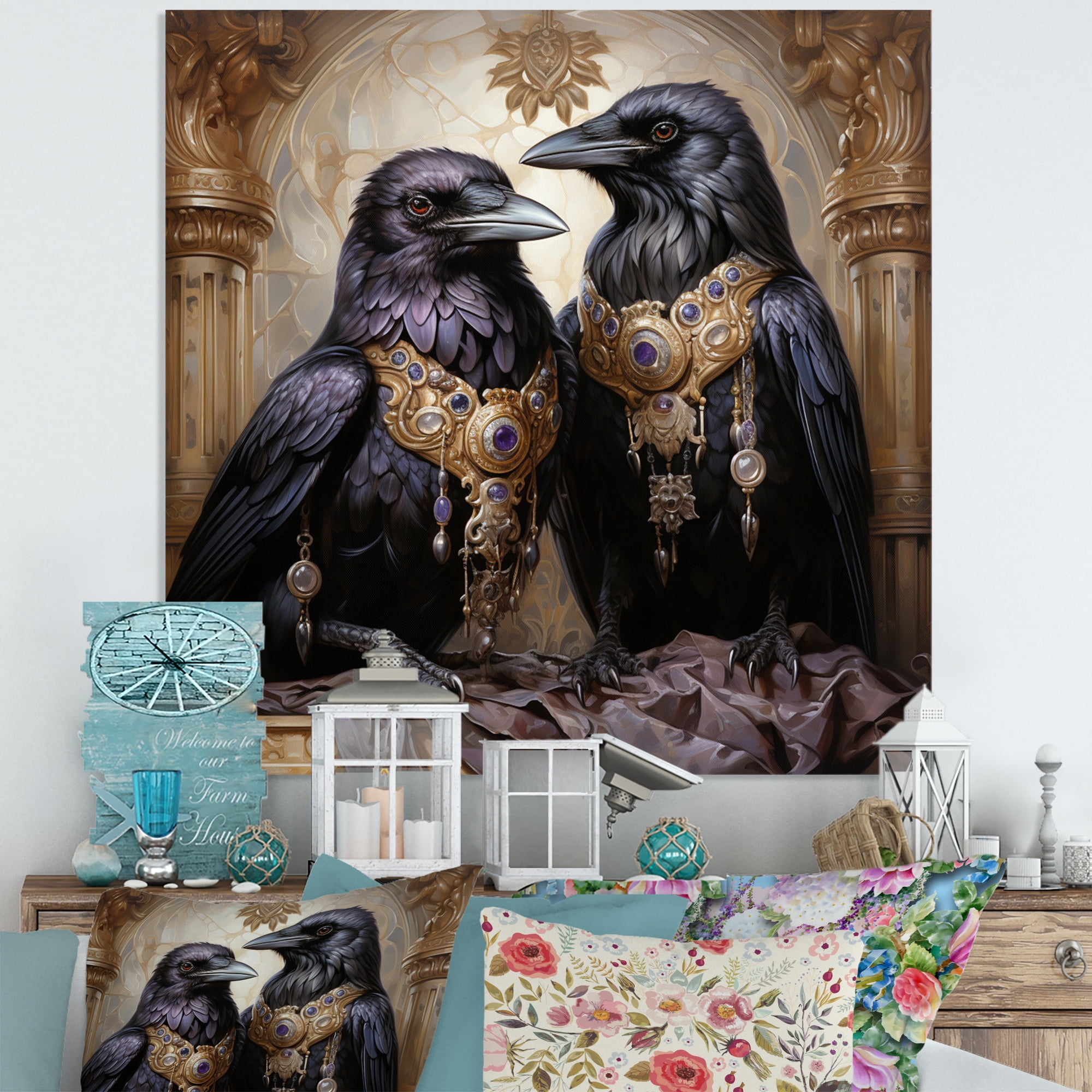 Designart "Crow Royal IV" Landscapes Metal Wall Decor - Walmart.com