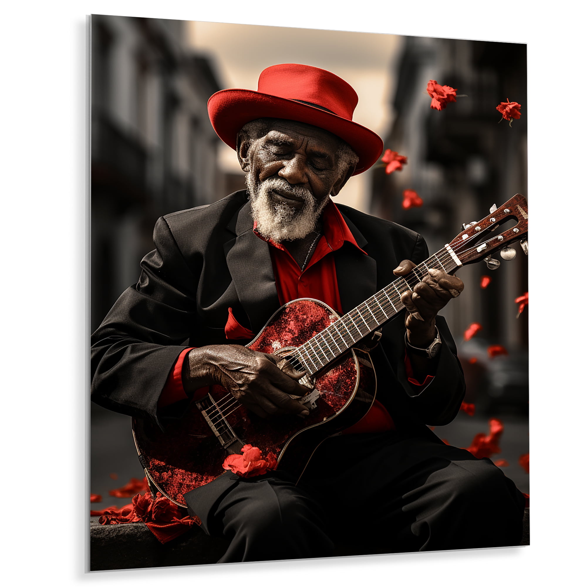 Designart "Cuban Singer in Red II" Beach & Ocean Metal Wall Decor ...