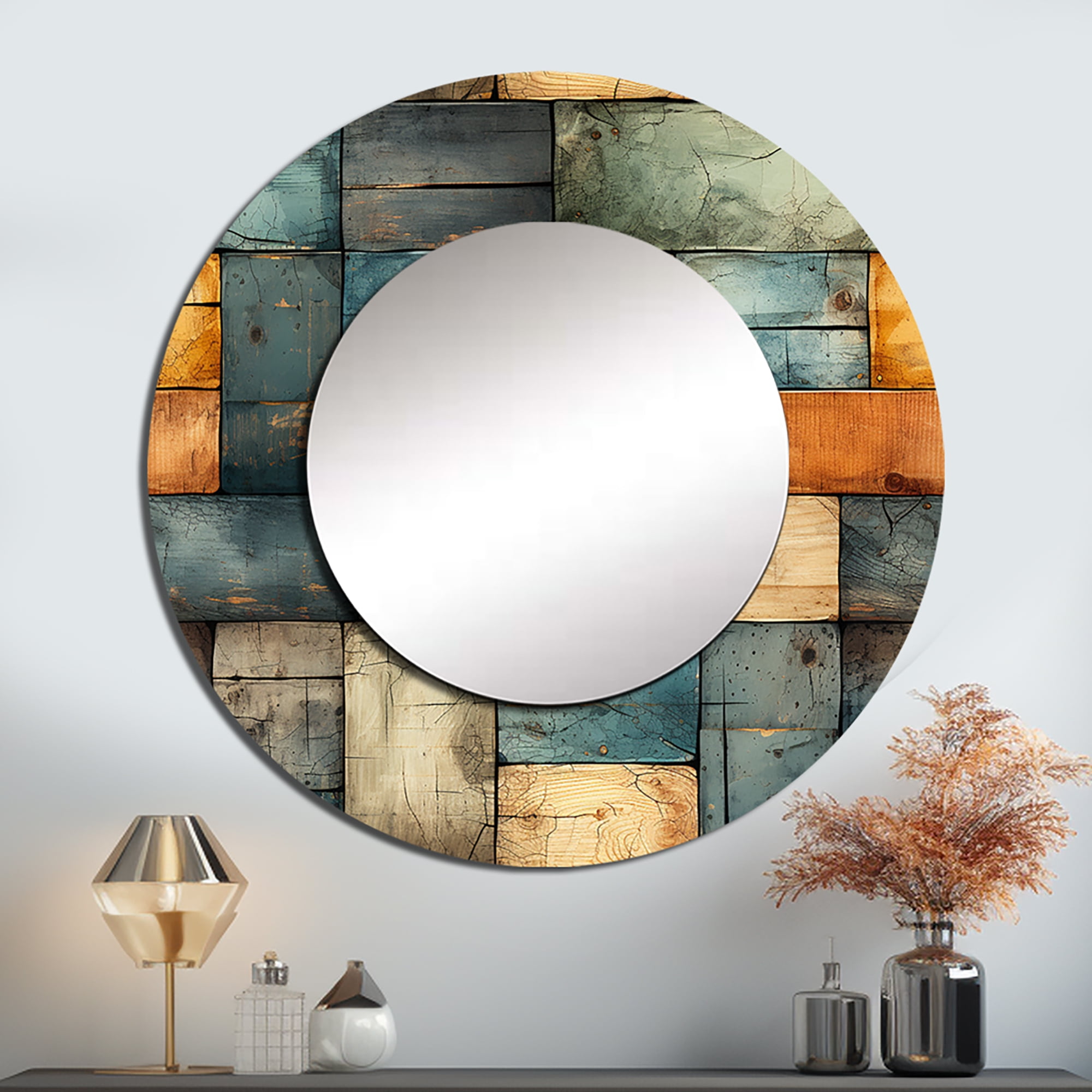 Designart "Cubic Planks In The Rustic Modern Farmhouse" Graphic Print ...