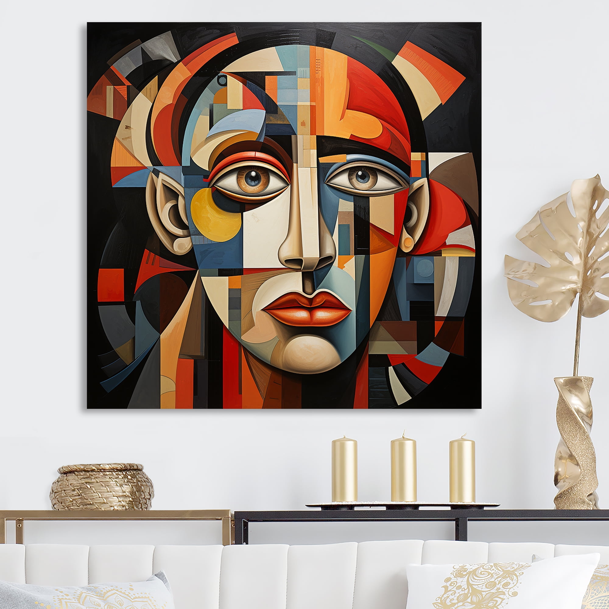 Designart "Cubism Portrait Inspired by Pablo Picasso II" Fashion Wall ...