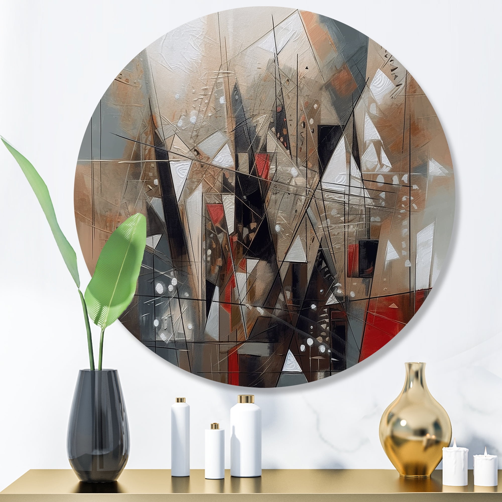 Designart "Cubist Abstractions Exploration I" Abstract Cubism Metal ...