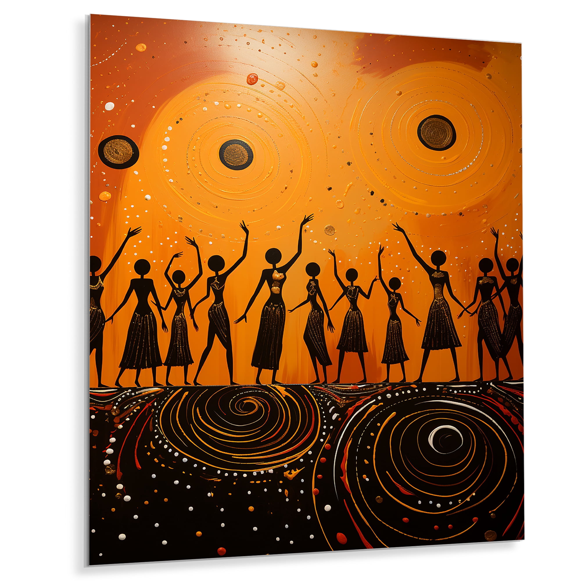 Designart "Dancing to African Rhythms IV" African American Metal Art ...