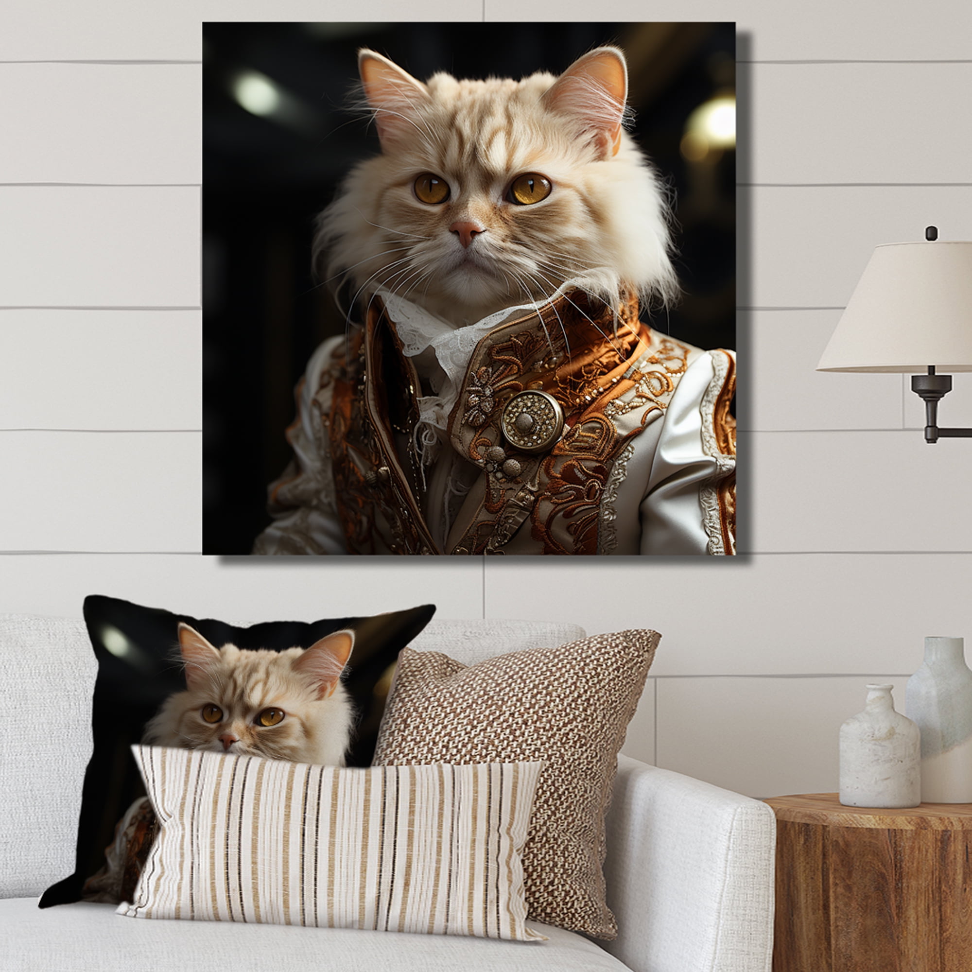 Designart "Dapper Feline In Formal Attire" Animals Cat Wall Decor ...