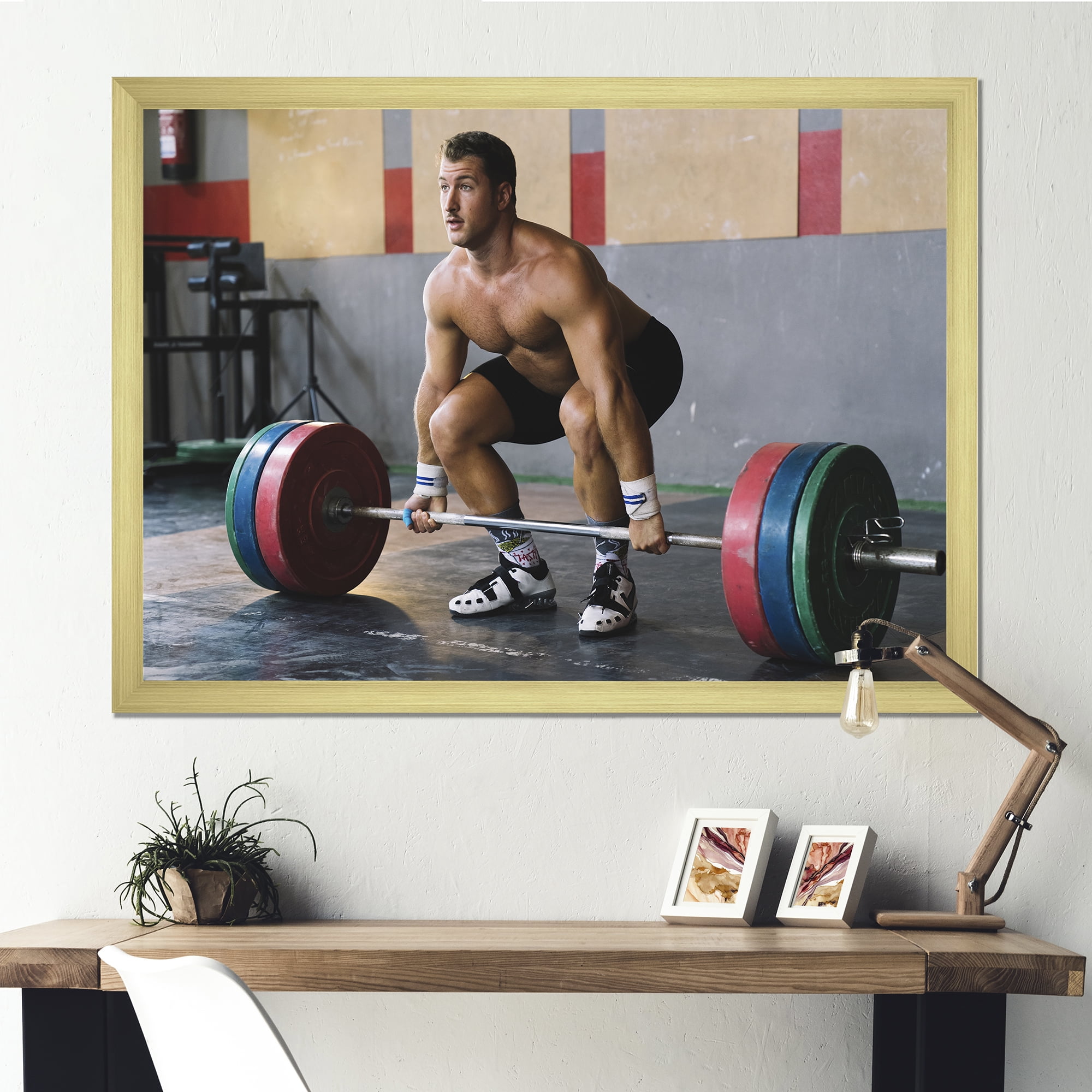 Designart "Deadlifting Bodybuilder" Aerobic & Bodybuilding Picture ...