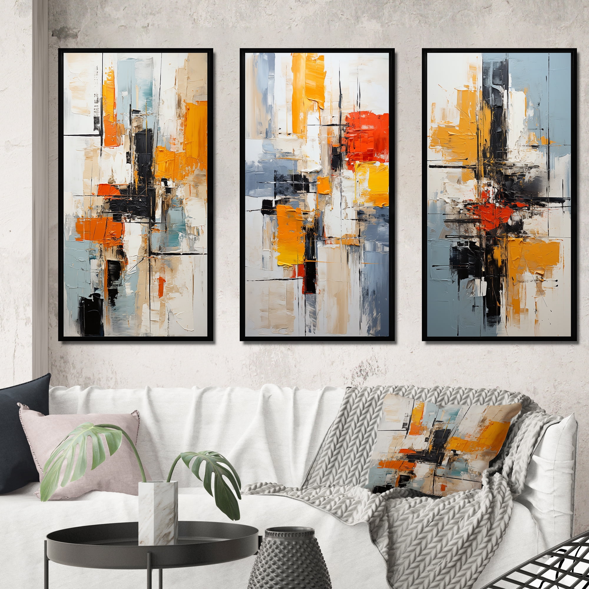 Designart "Deconstructed Colorfields Minimalist Abstraction II ...