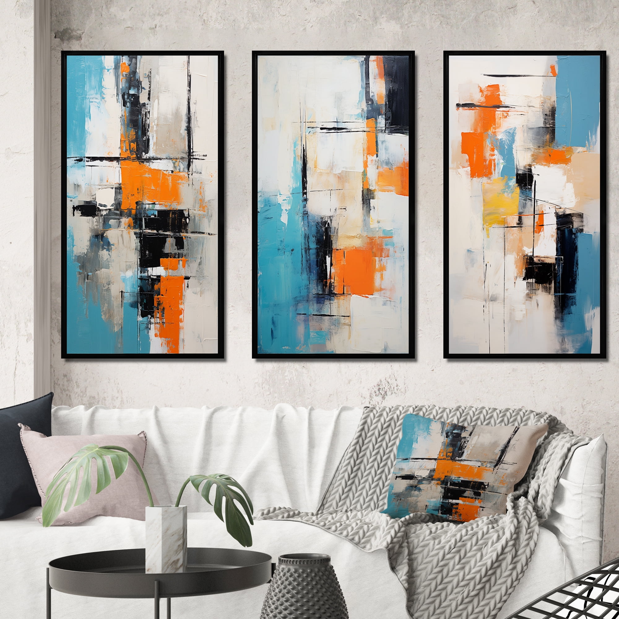 Designart "Deconstructed Minimalism Cubist Visions II" Abstract ...