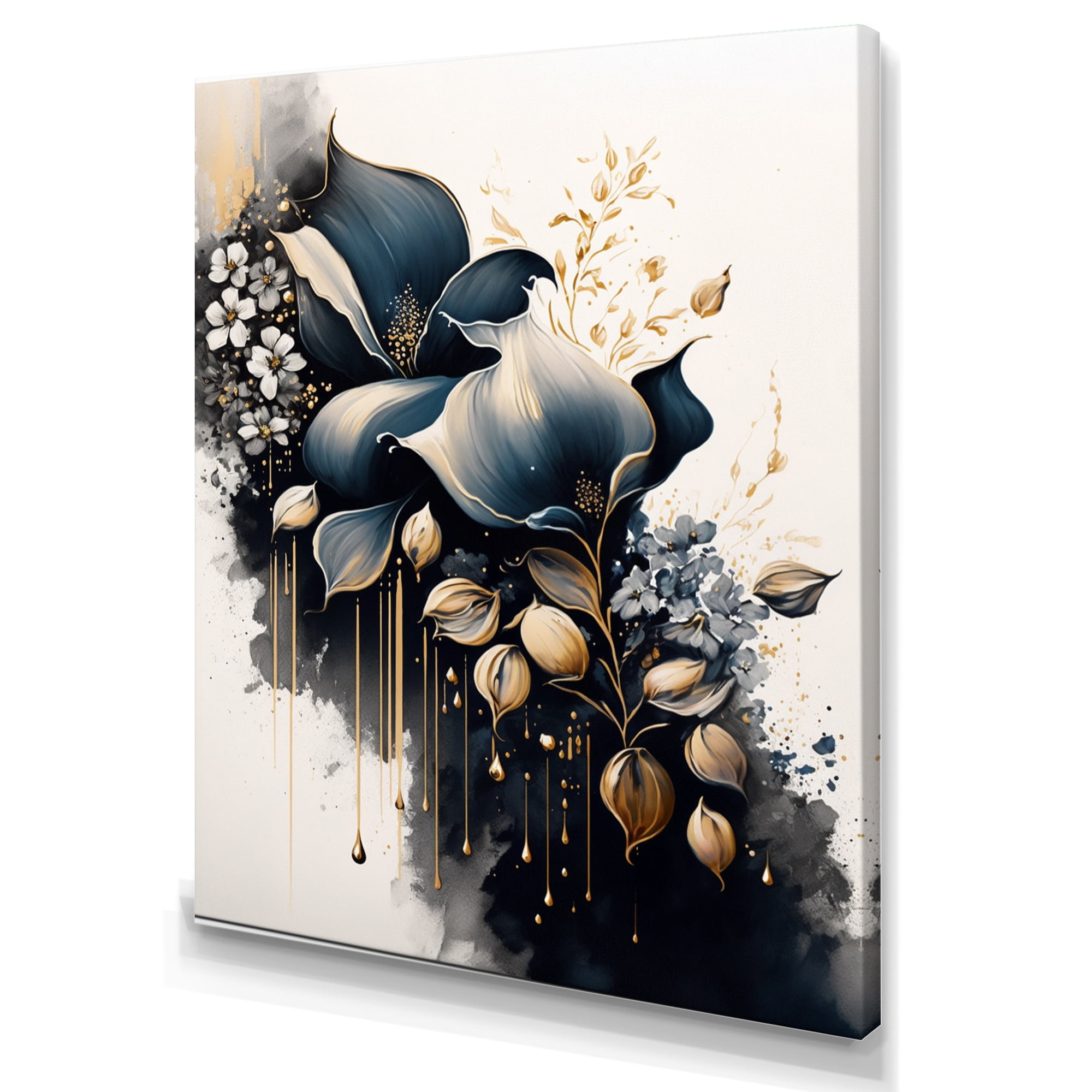Designart Deep Blue Calla Lily Bouquet IV Canvas Wall Art - Walmart.com