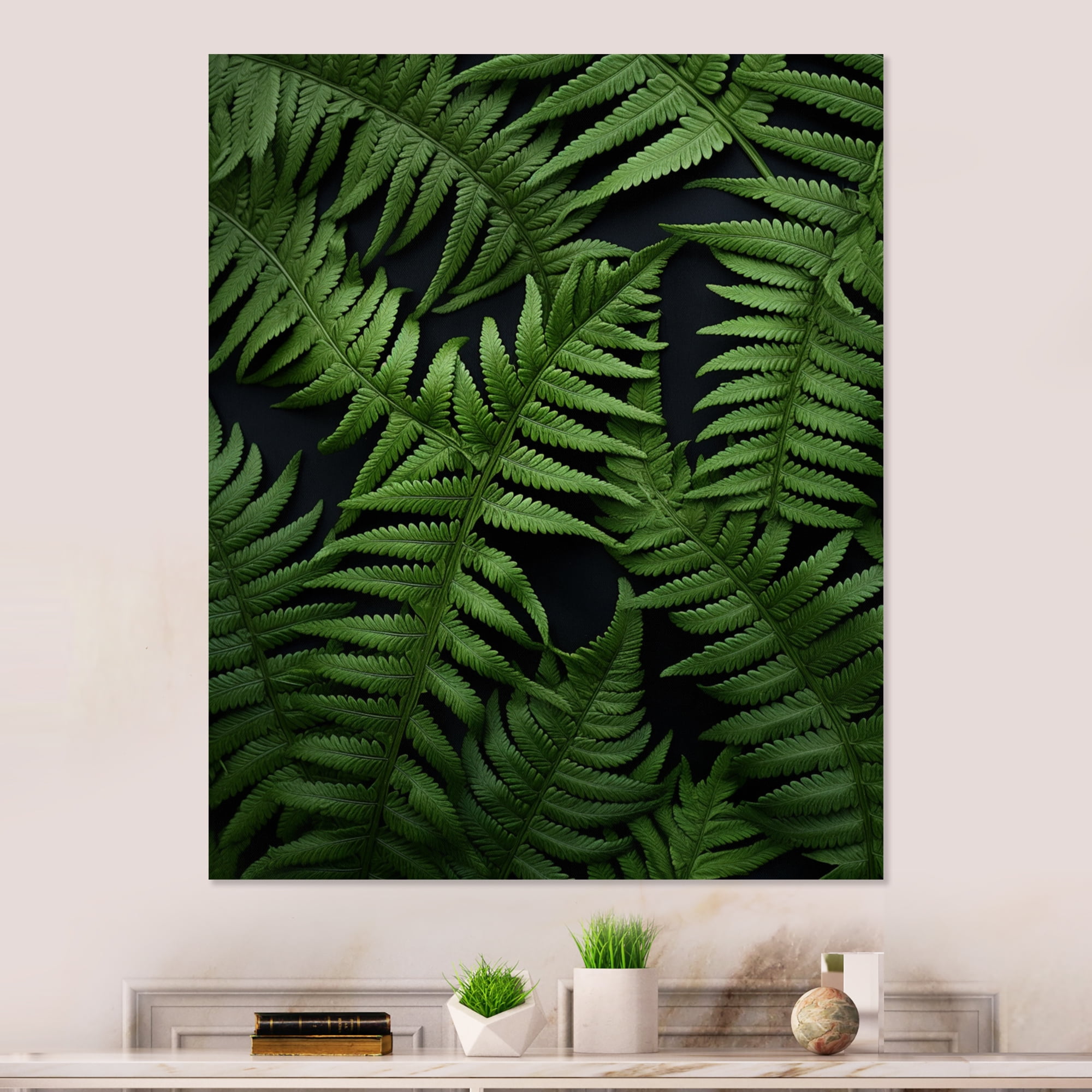 Designart "Delicate Intricacy Ferns Plant wall art" Ferns Metal Art ...