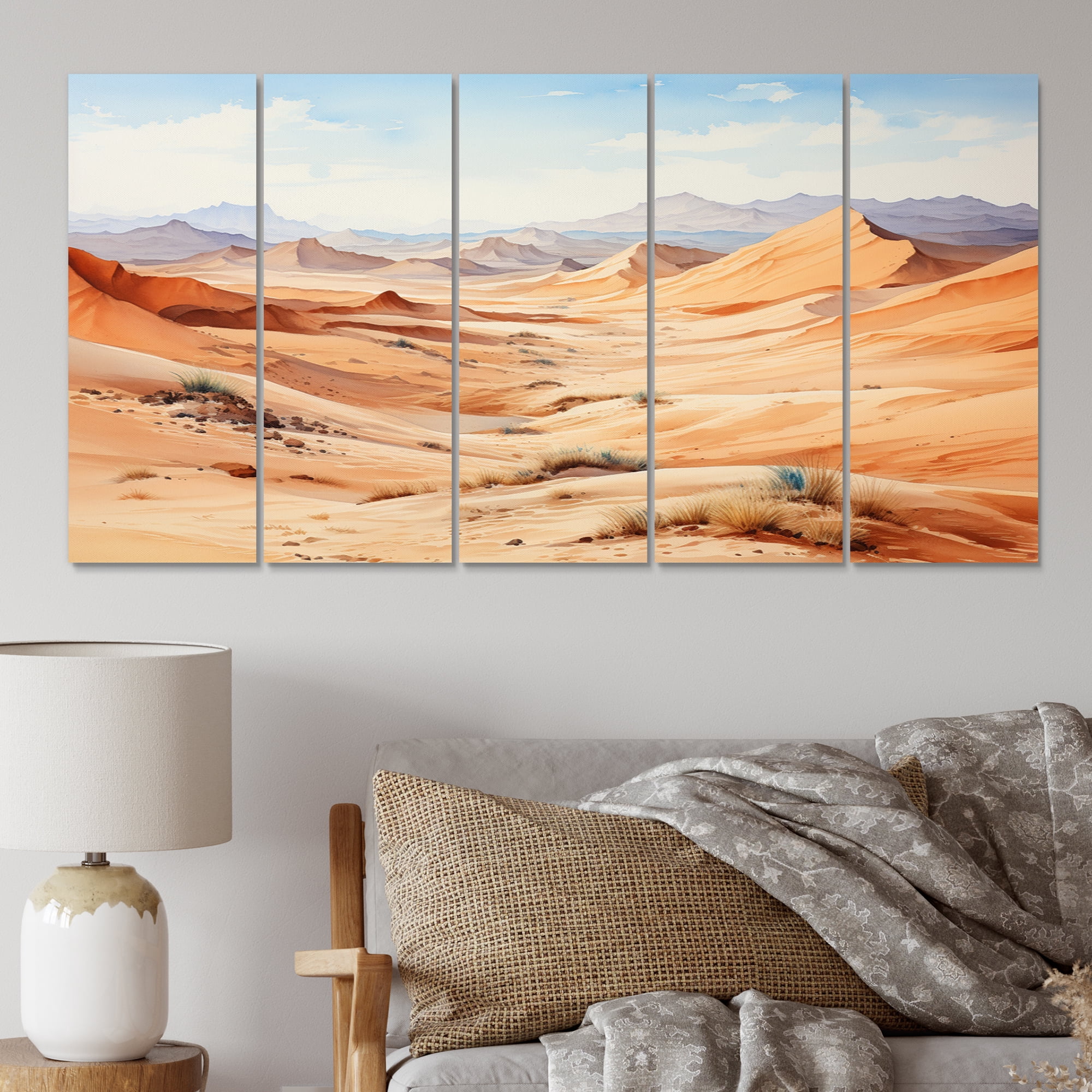 Designart "Desert Sandscape I" Landscapes Metal Wall Art Set - Walmart.com