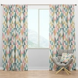 Designart 'Diamond Retro Pattern II' Mid-Century Modern Blackout ...