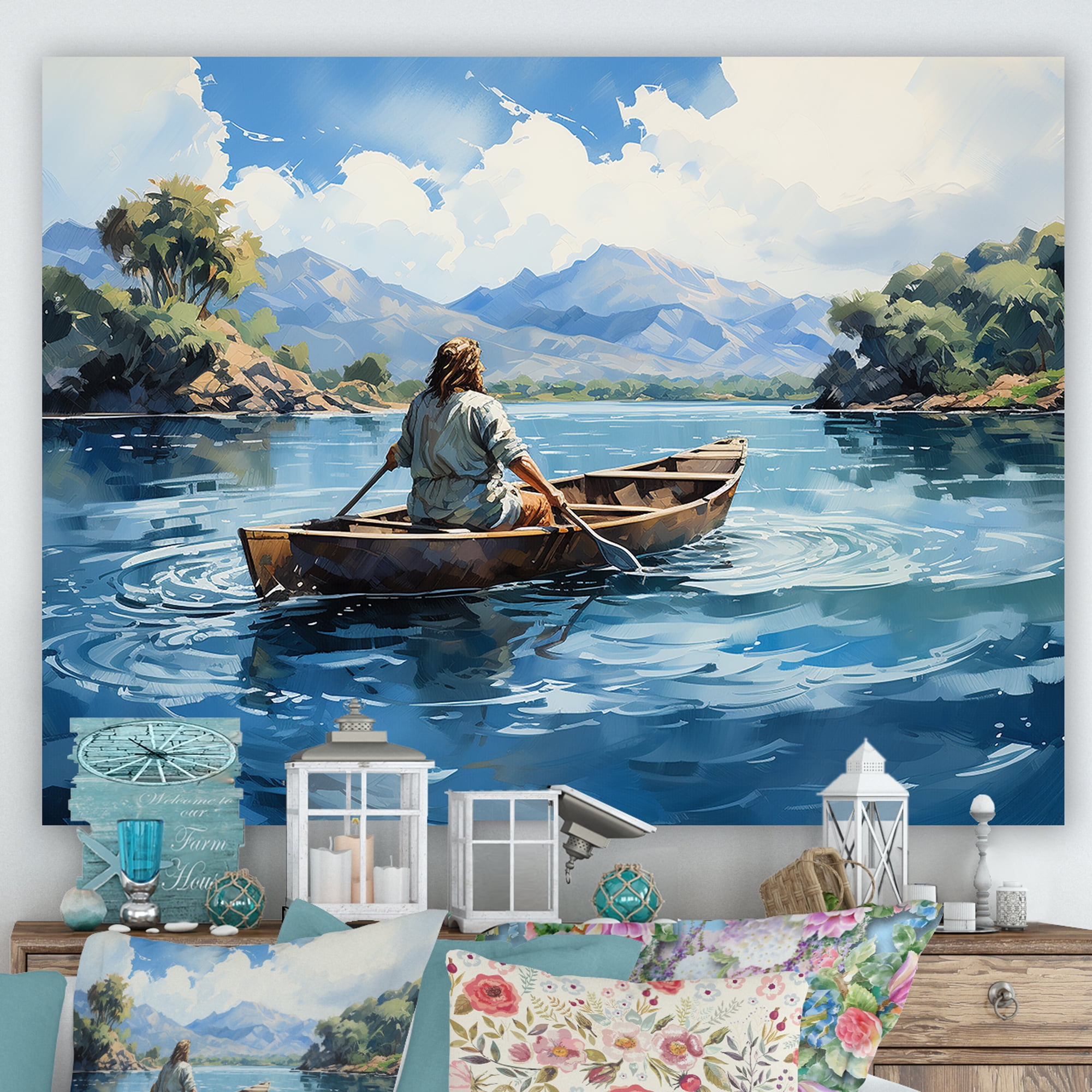 Designart "Disciple'S Christian Land Journey I" Christianity Wall Decor ...