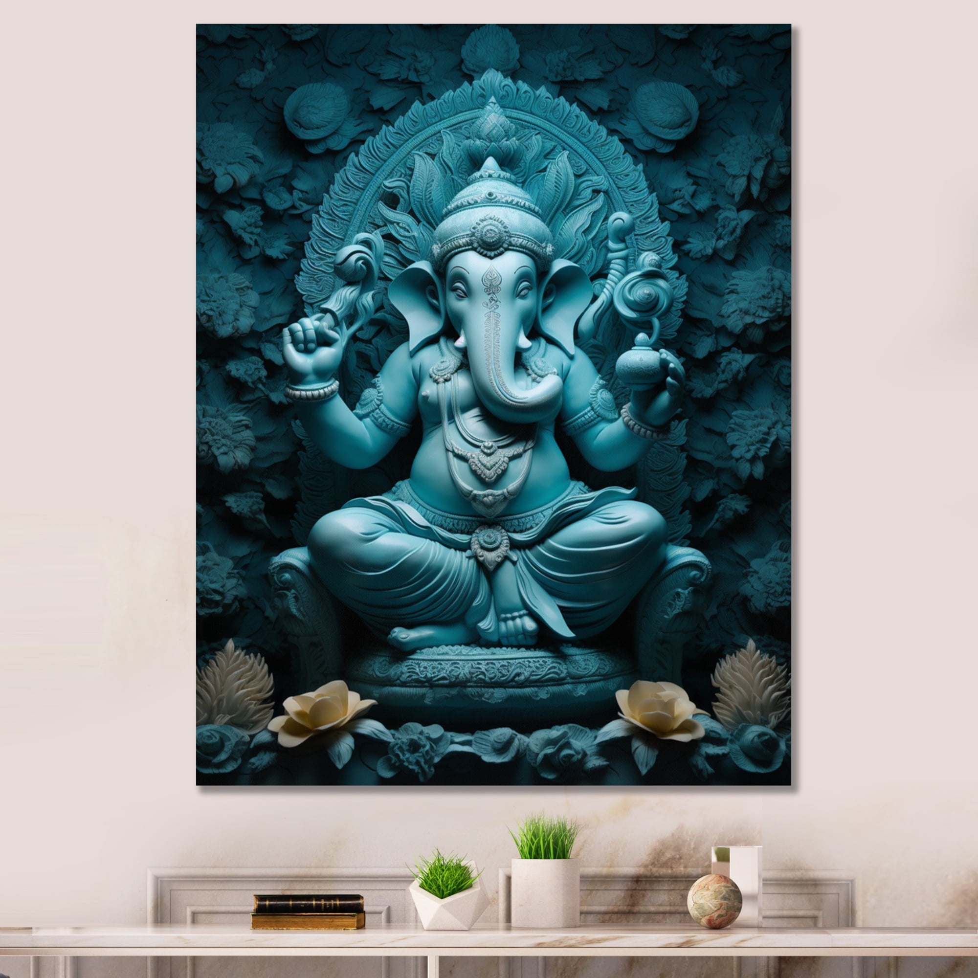 Designart "Divine Wisdom Hinduisim Art painting" Hinduisim Wall Decor ...