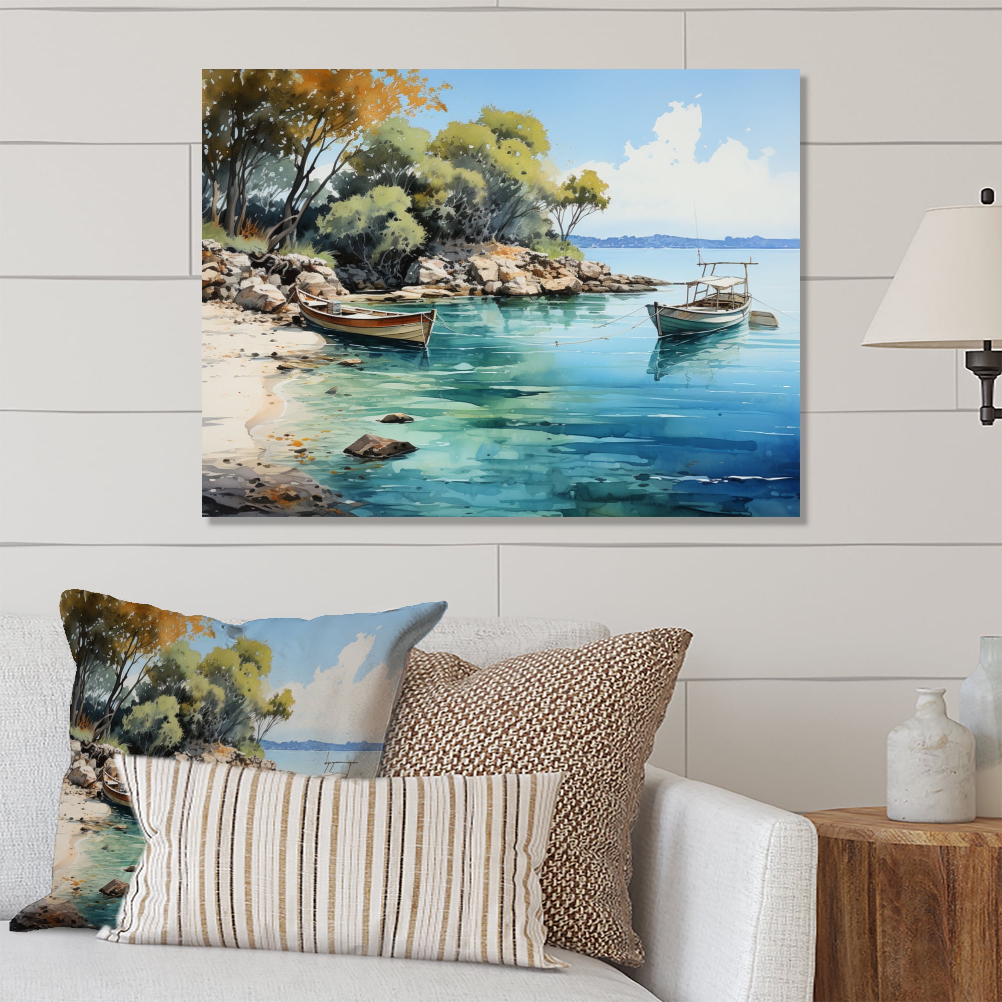 Designart "Dominican Calm Bay I" Nautical & Beach Metal Wall Decor ...