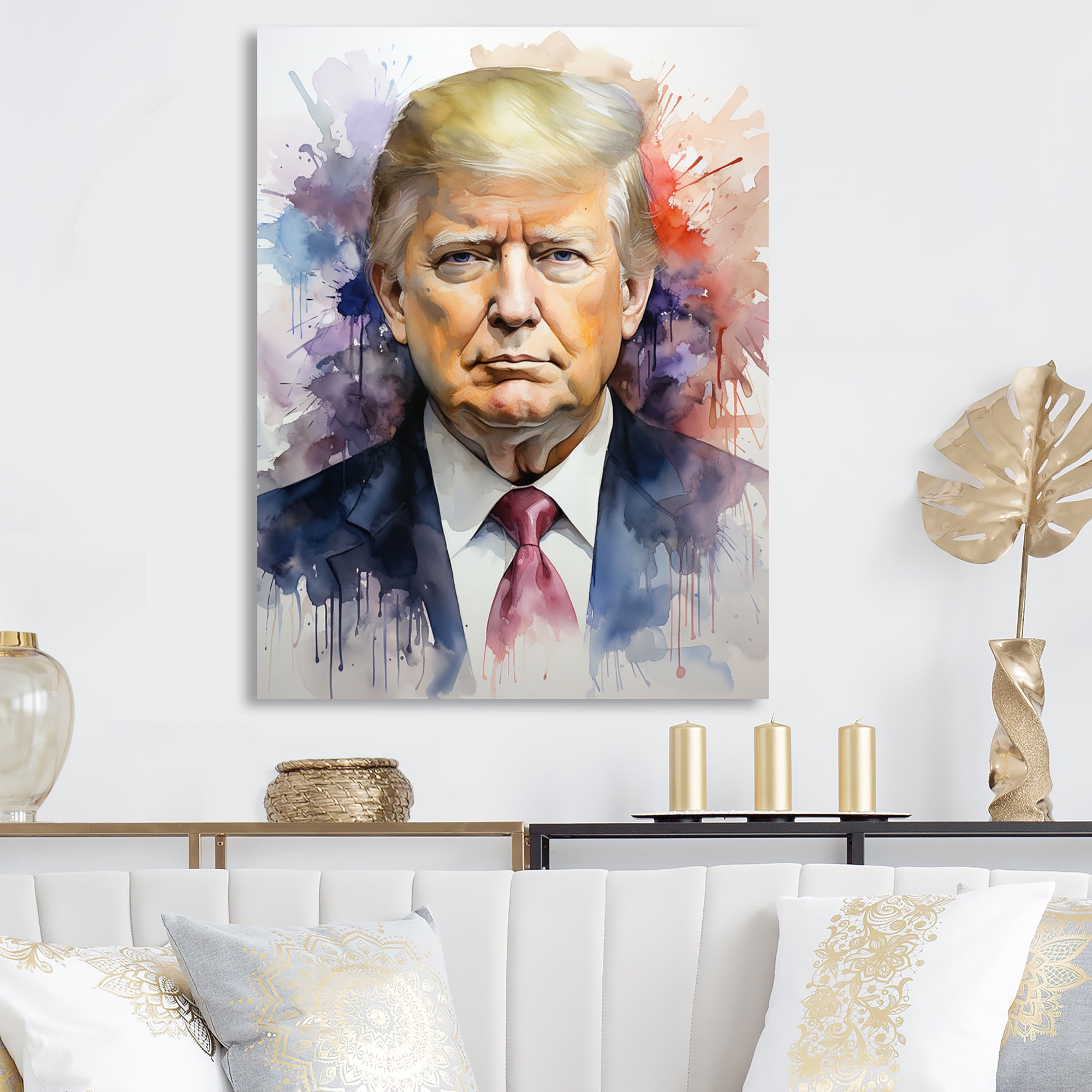 Designart "Donald Trump President Portrait Presidential Presence ...
