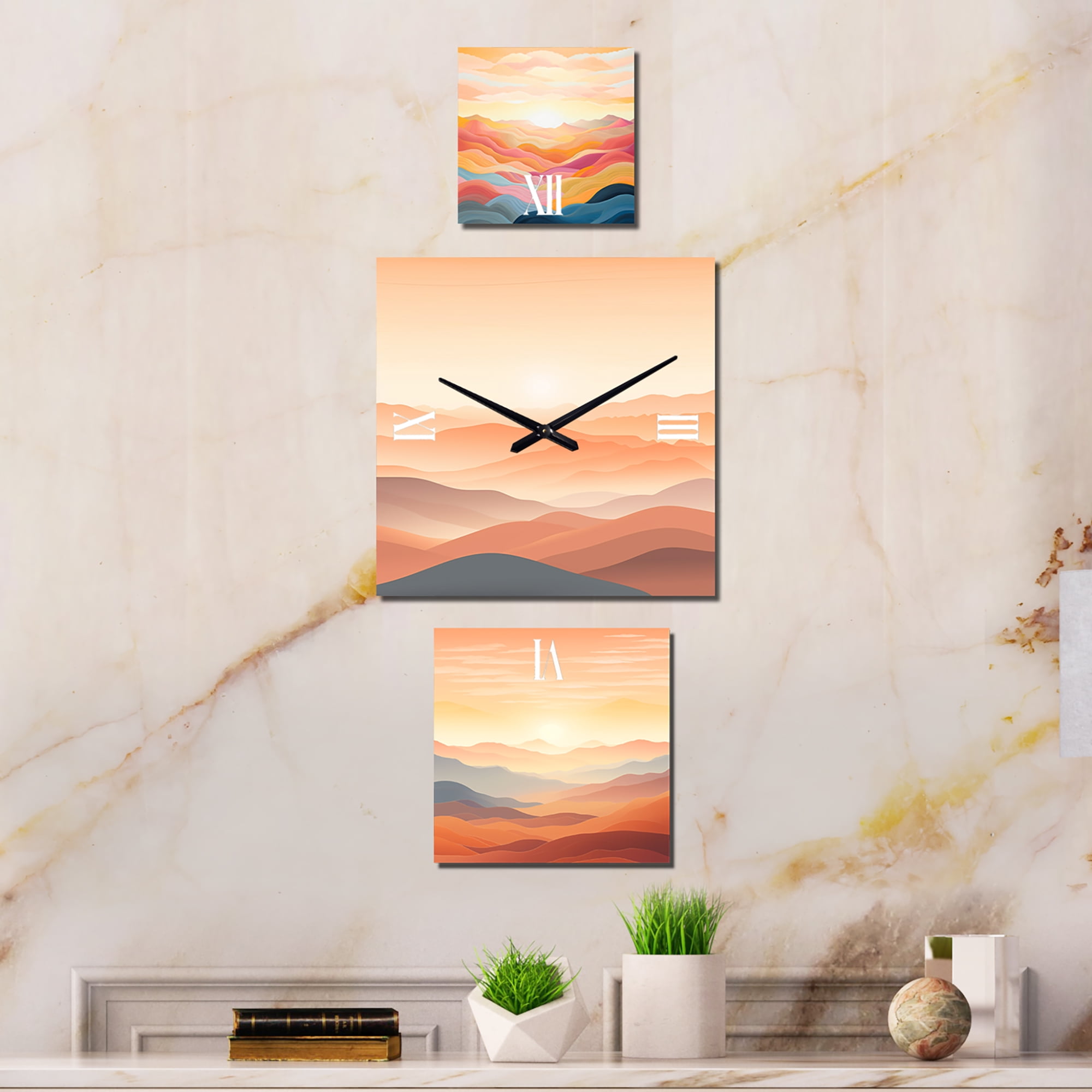 Designart "Dramatic Mountain Sunset View" Sunrisesunset Oversized ...