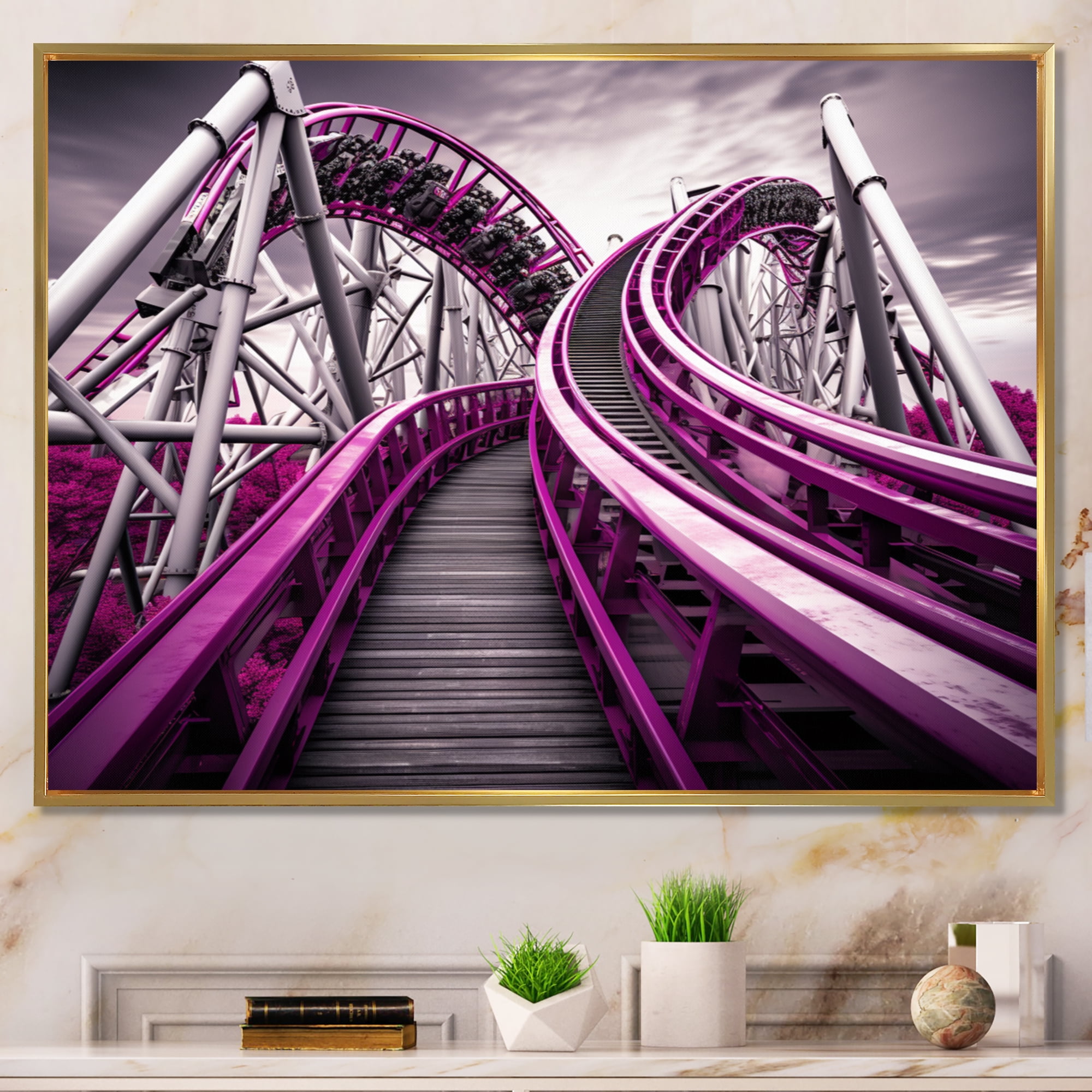 Designart "Dreaming of Looping on a Rollercoaster I" Architecture ...