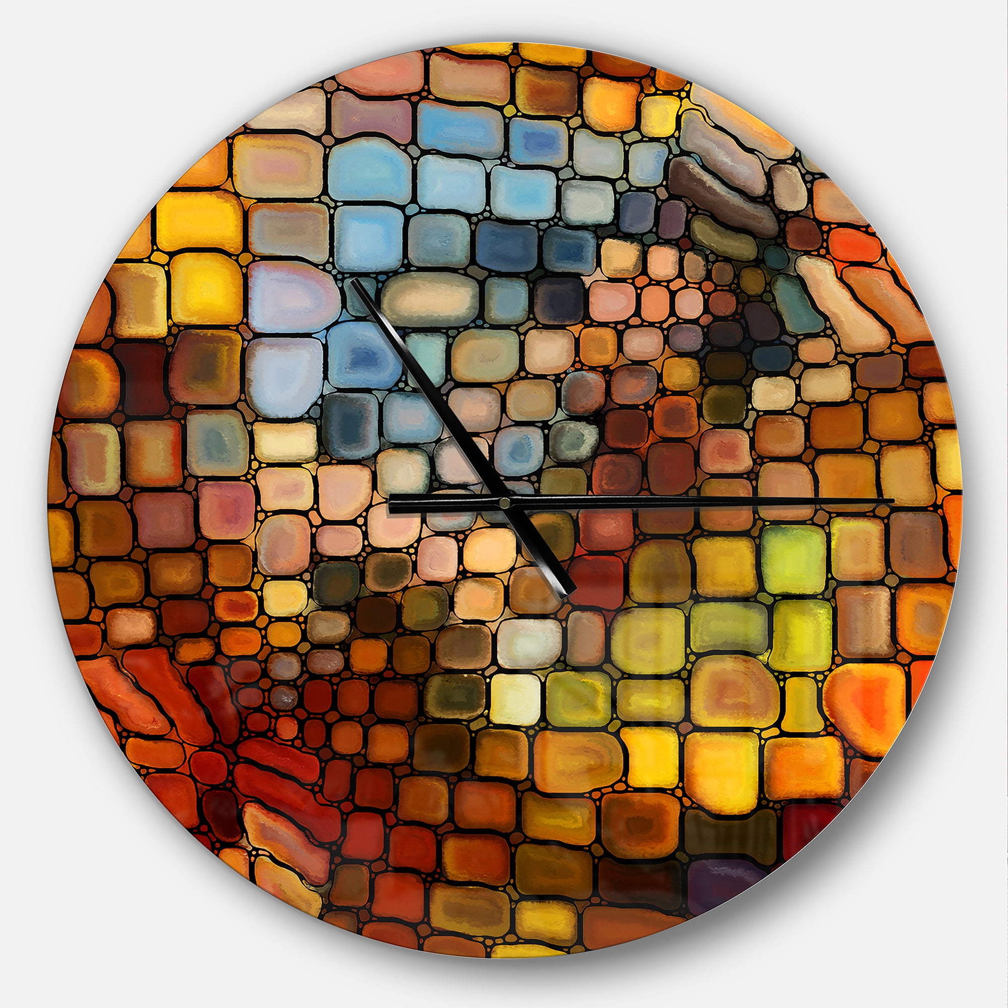 Designart 'Dreaming of Stained Glass' Metal Wall Clock - Walmart.com