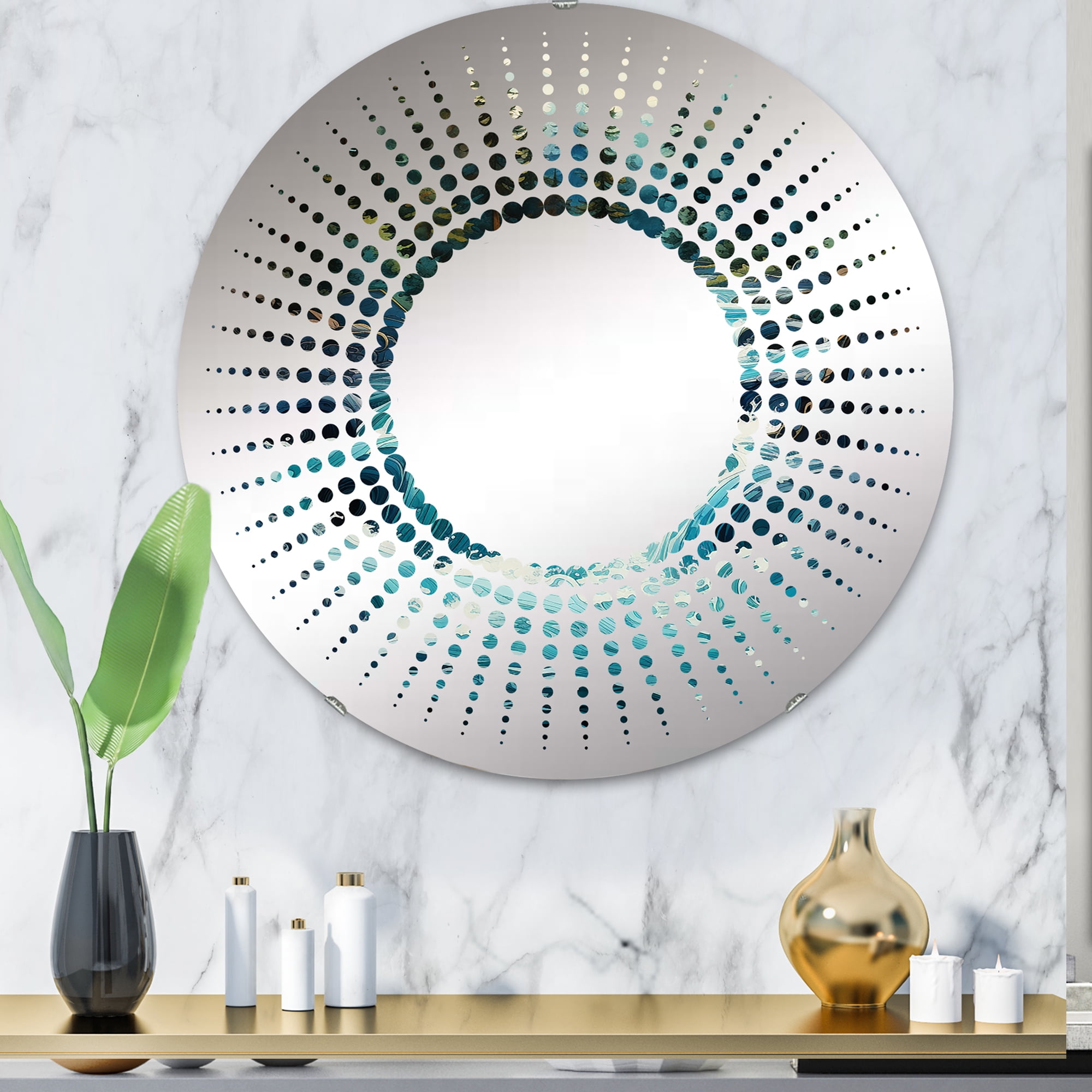 Designart "Dreamlike River Map of USA" Usa Map Starburst Round Wall ...