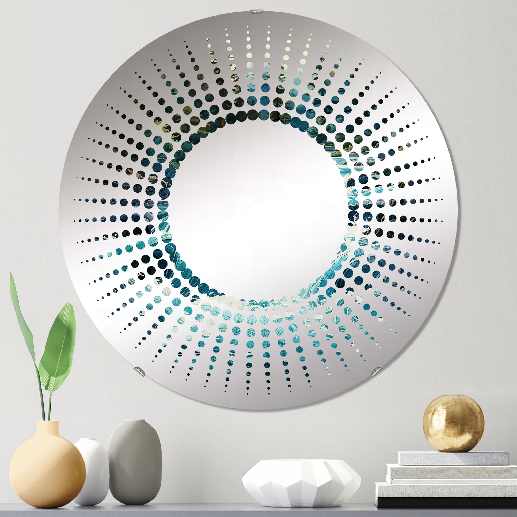 Designart "Dreamlike River Map of USA" Usa Map Starburst Round Wall ...