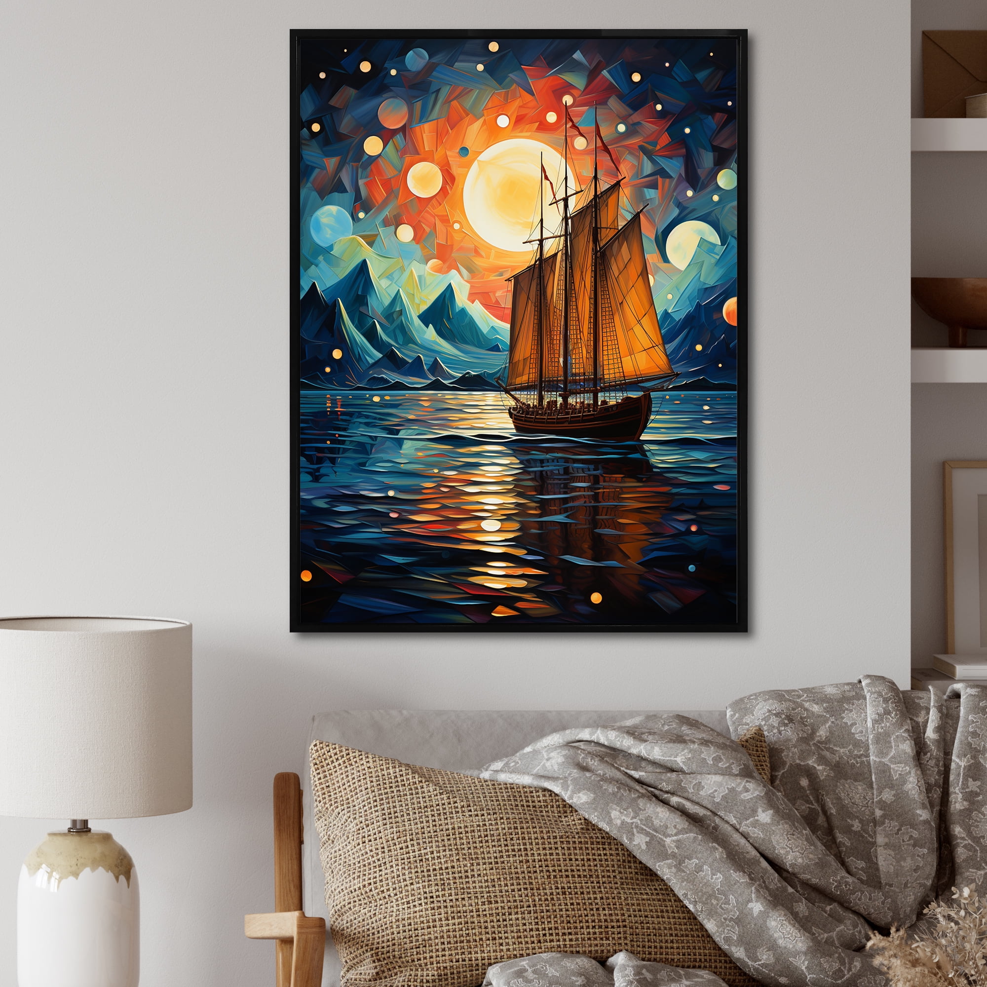 Designart "Dreams Sailboat Seafaring wall art I" Nautical & Beach ...