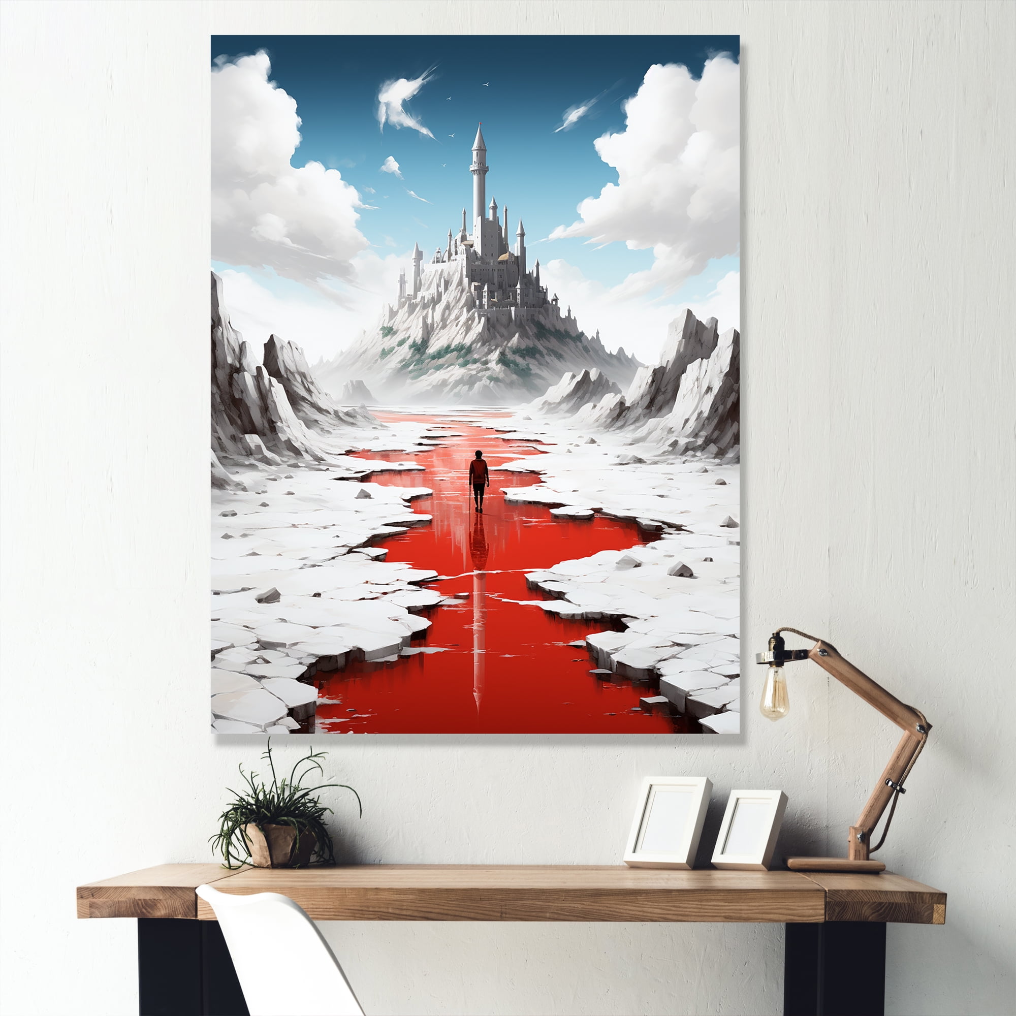 Designart "Dreamy Castle Gaming in Art Deco Style" Fashion Canvas Wall ...
