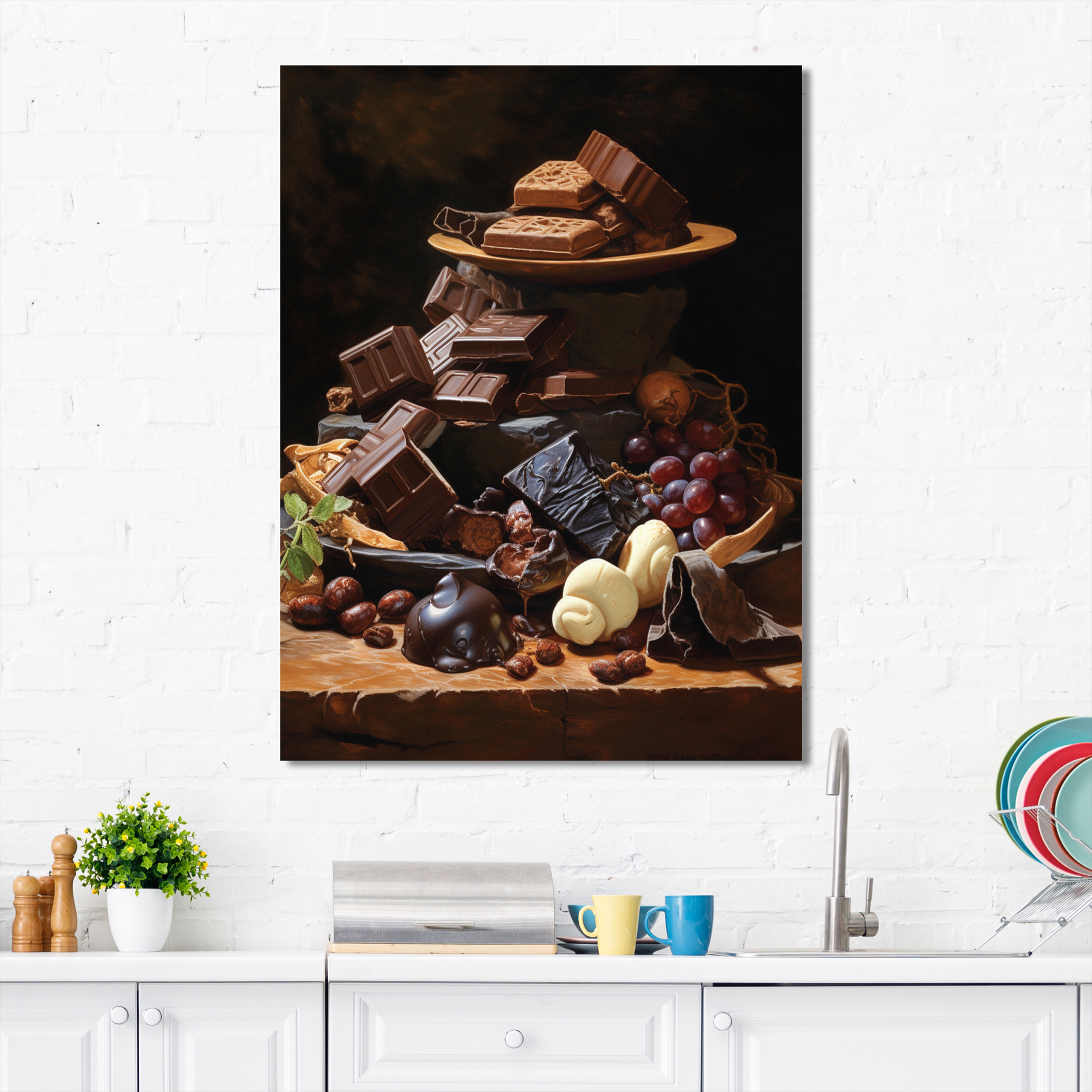 Designart "Dreamy Chocolate Delights III" Food & Beverage Wall Art ...
