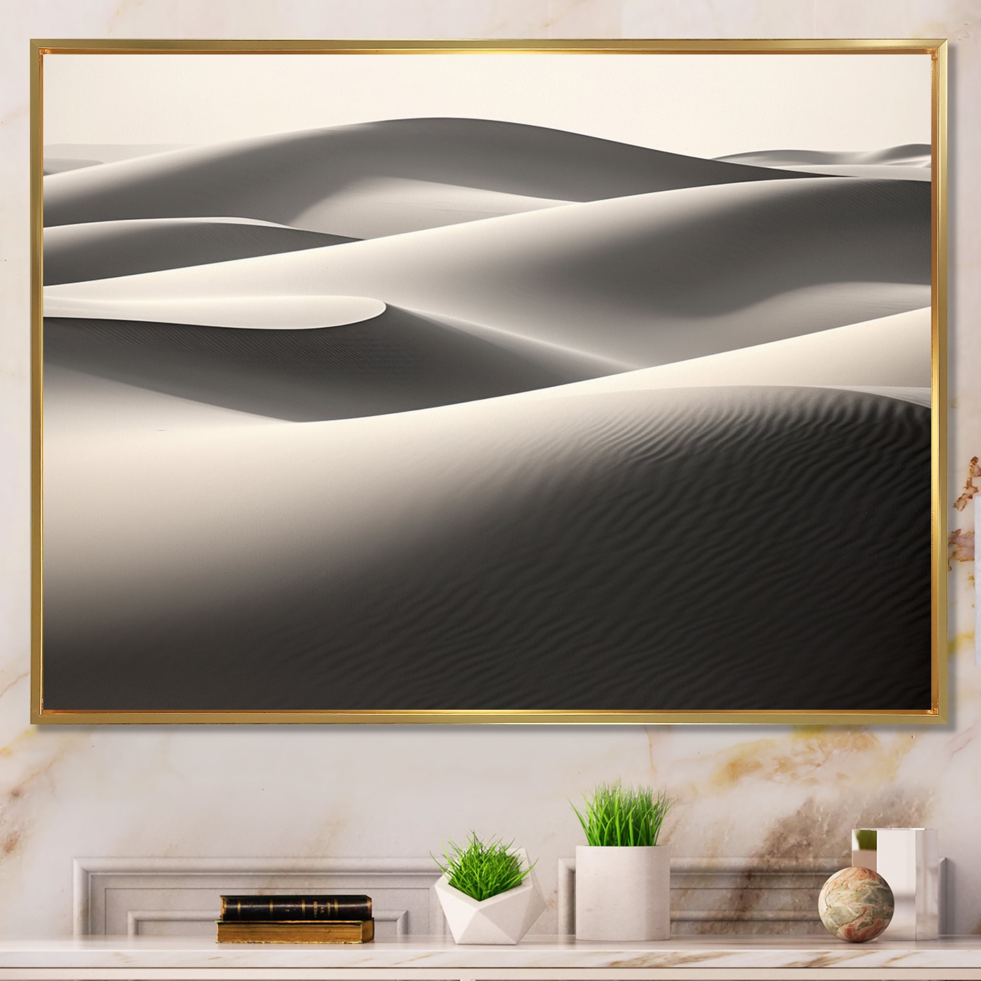 Designart "Dunes Saharan in Africa I" African American Floater Framed ...