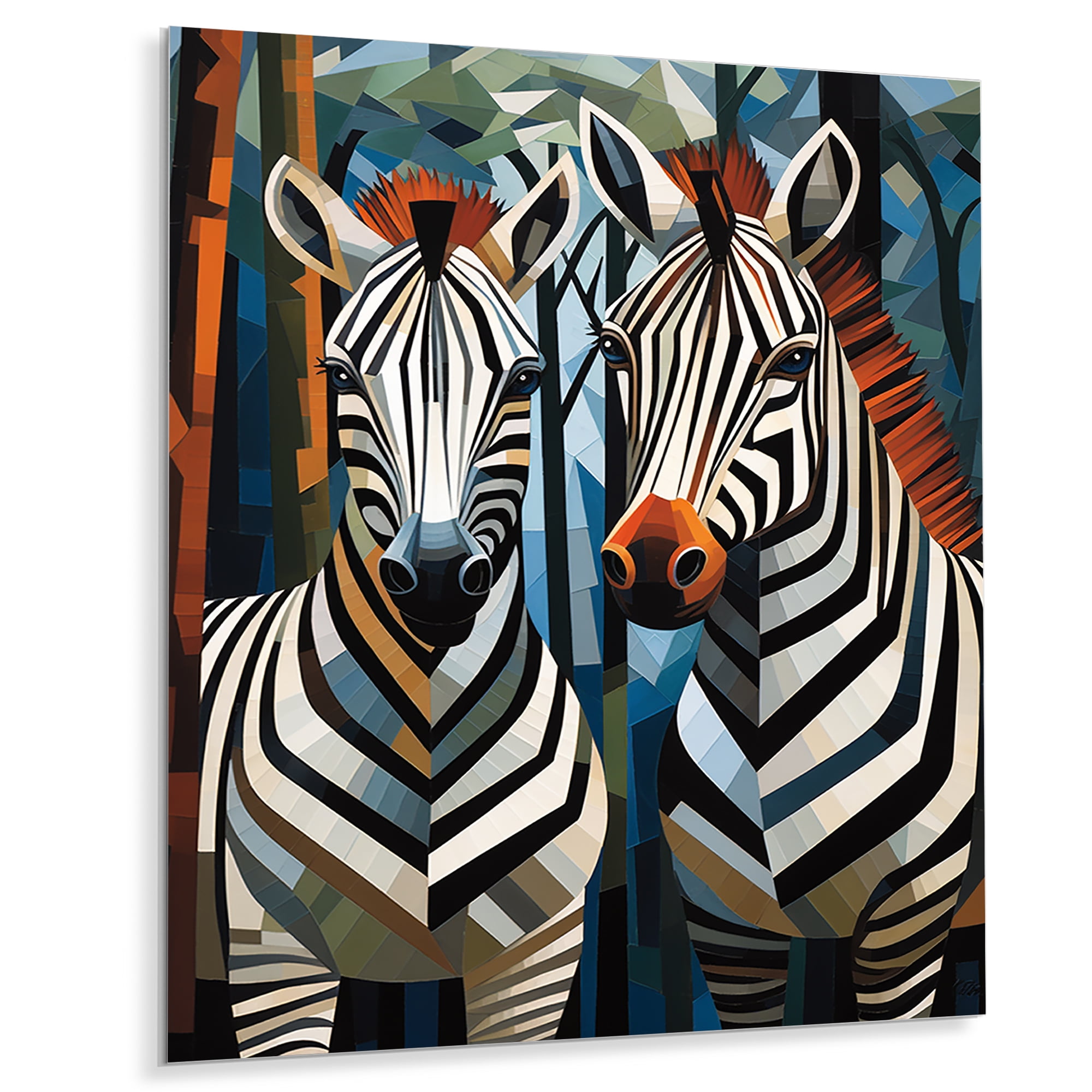 Designart "Dynamic Black and White Zebra Patterns I" Animals Metal Wall ...