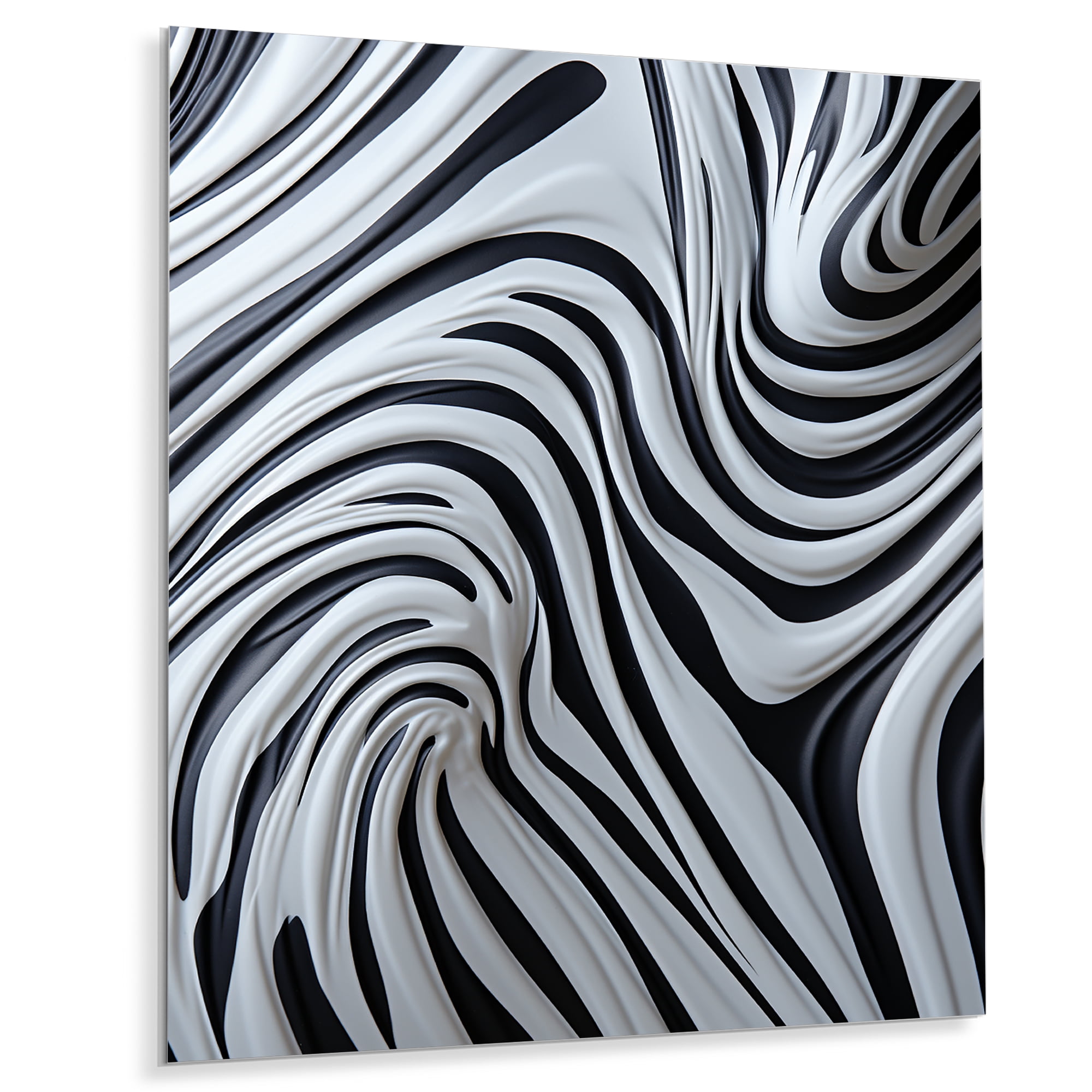 Designart "Dynamic Black and White Zebra Patterns IV" Animals Zebra ...