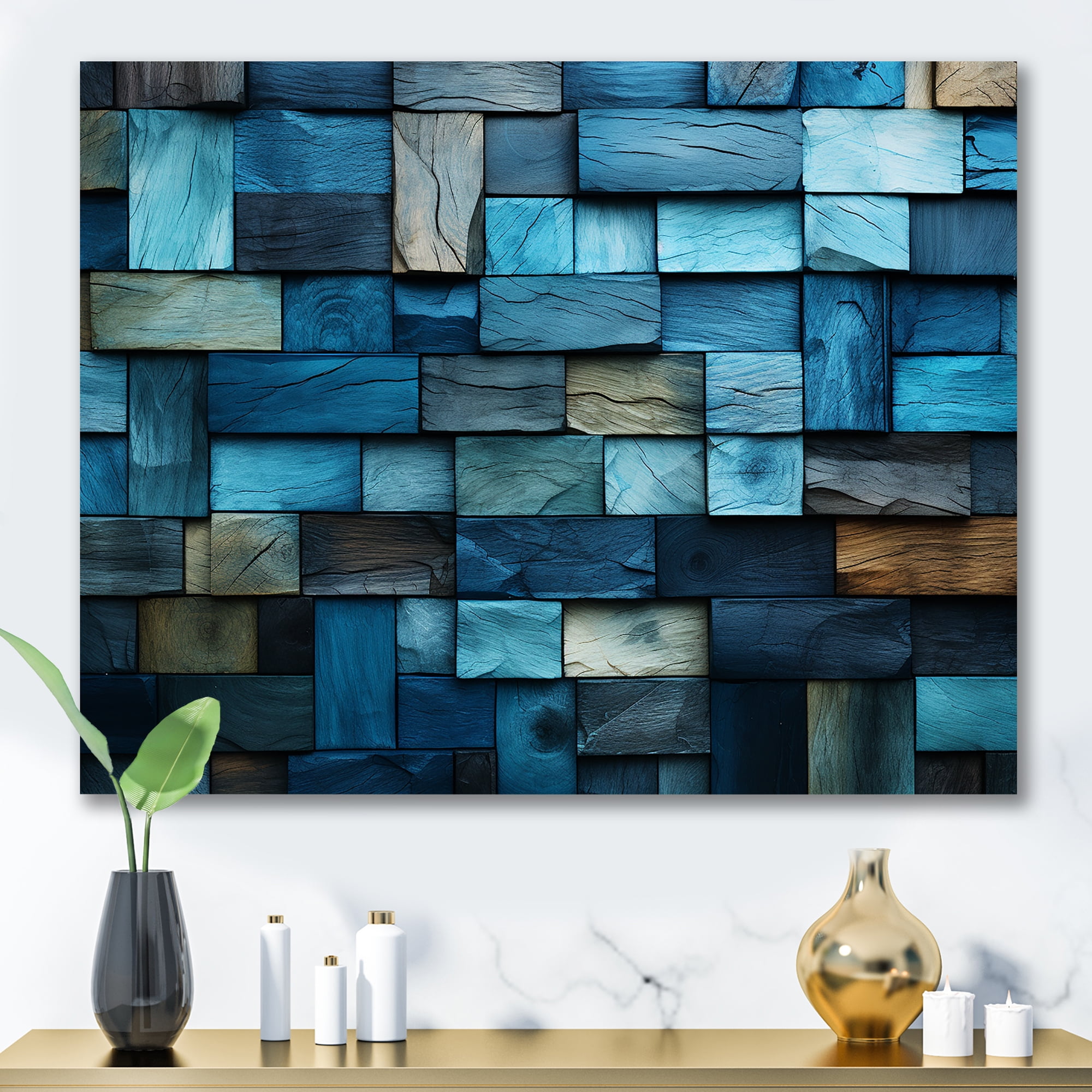 Designart "Earth Element Stones Mosaic in Boho Style III" Extra Large ...