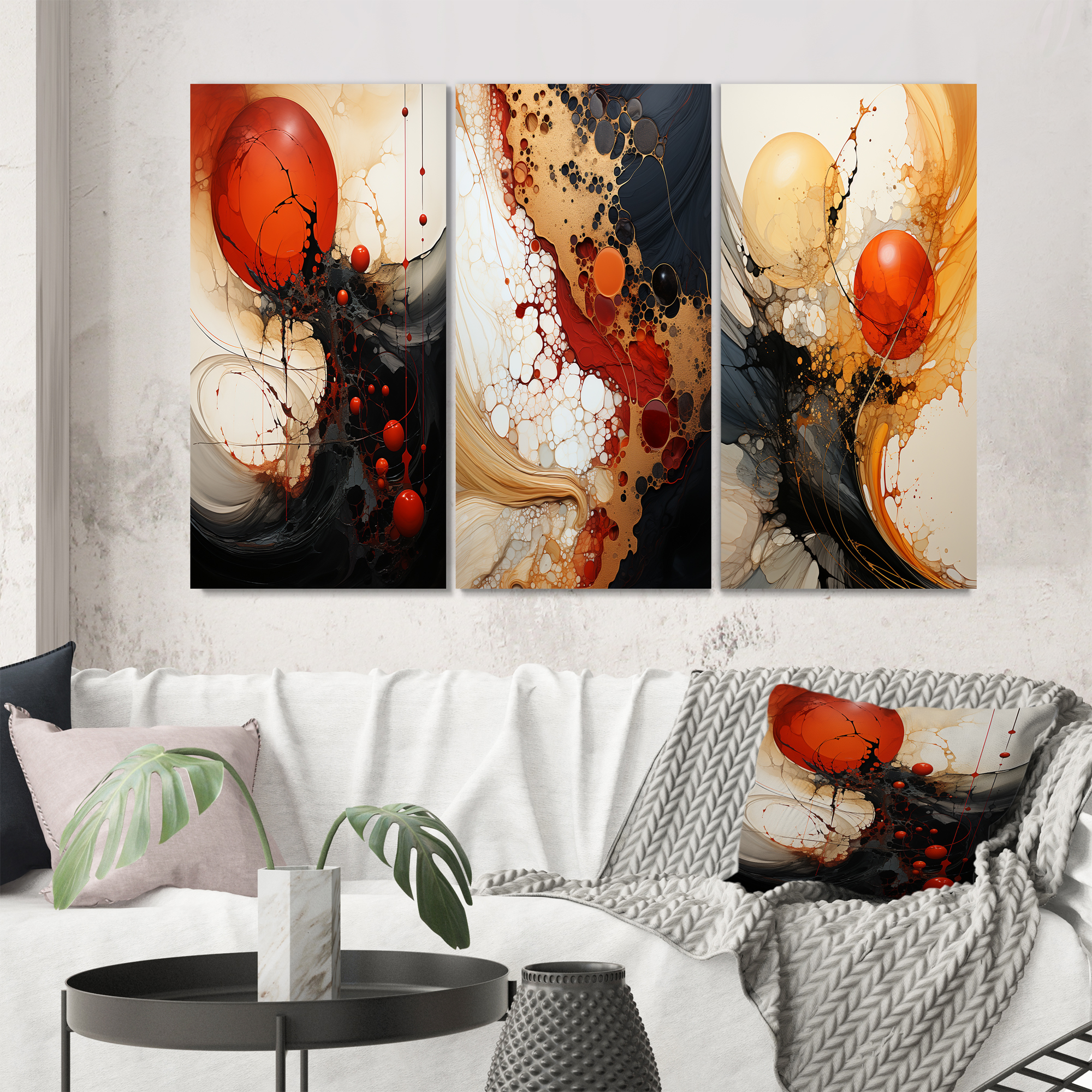 Designart "Earthly Conversations Dynamic Shapes VI" Abstract Shapes ...