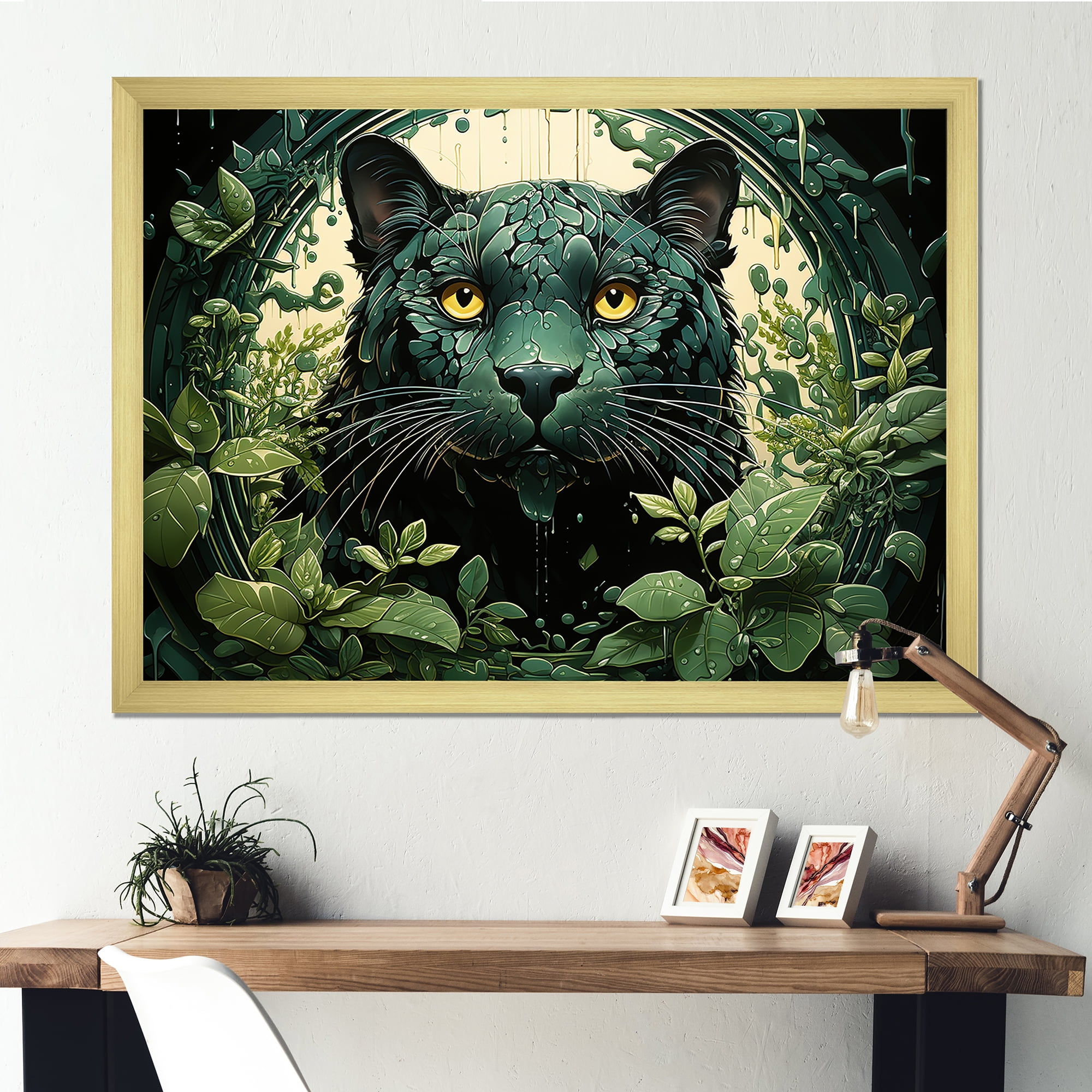 Designart "Elated Panthera In Rainforest I" Animals Leopard Picture ...