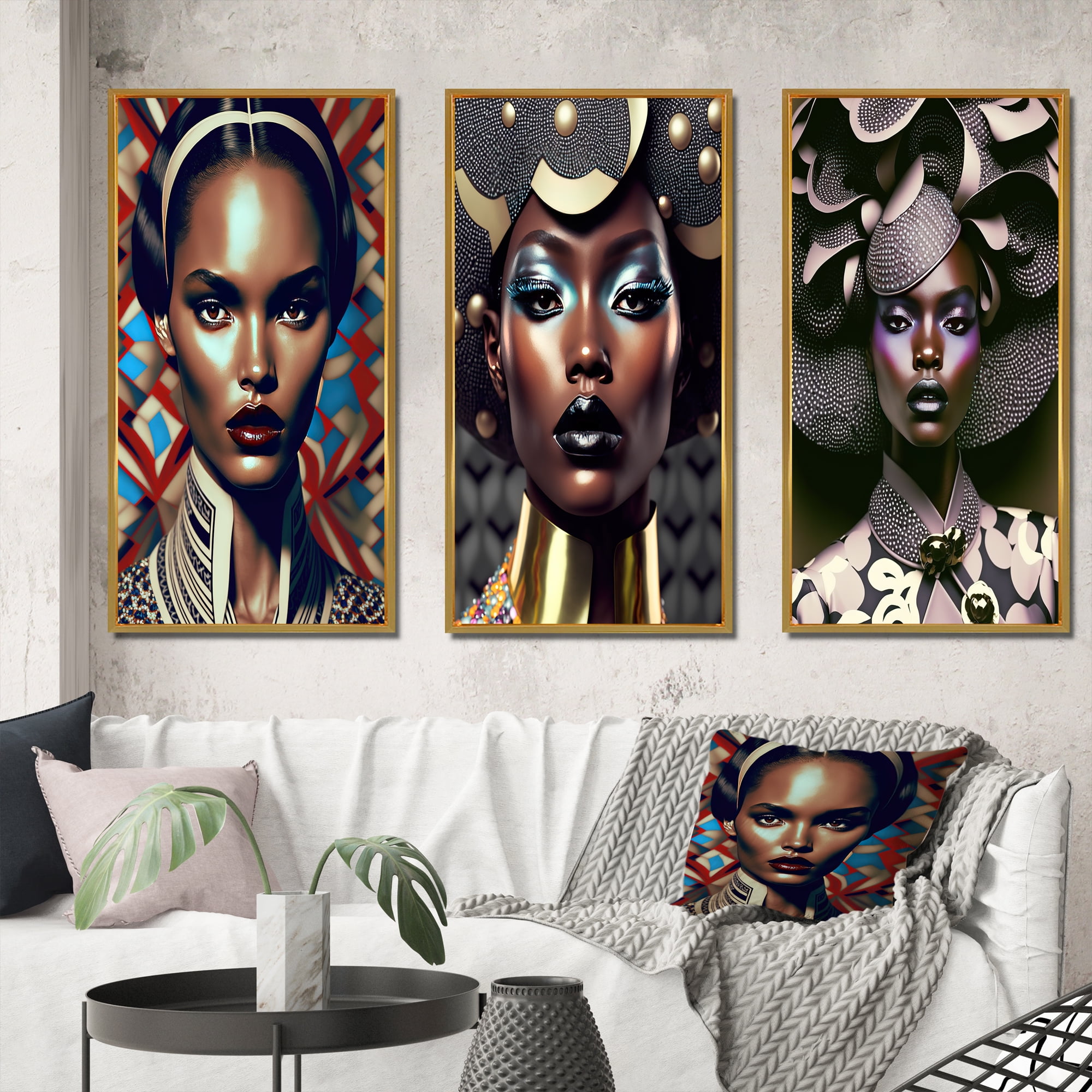 Designart "Elegant Portrait African Lady in Class I" African American ...