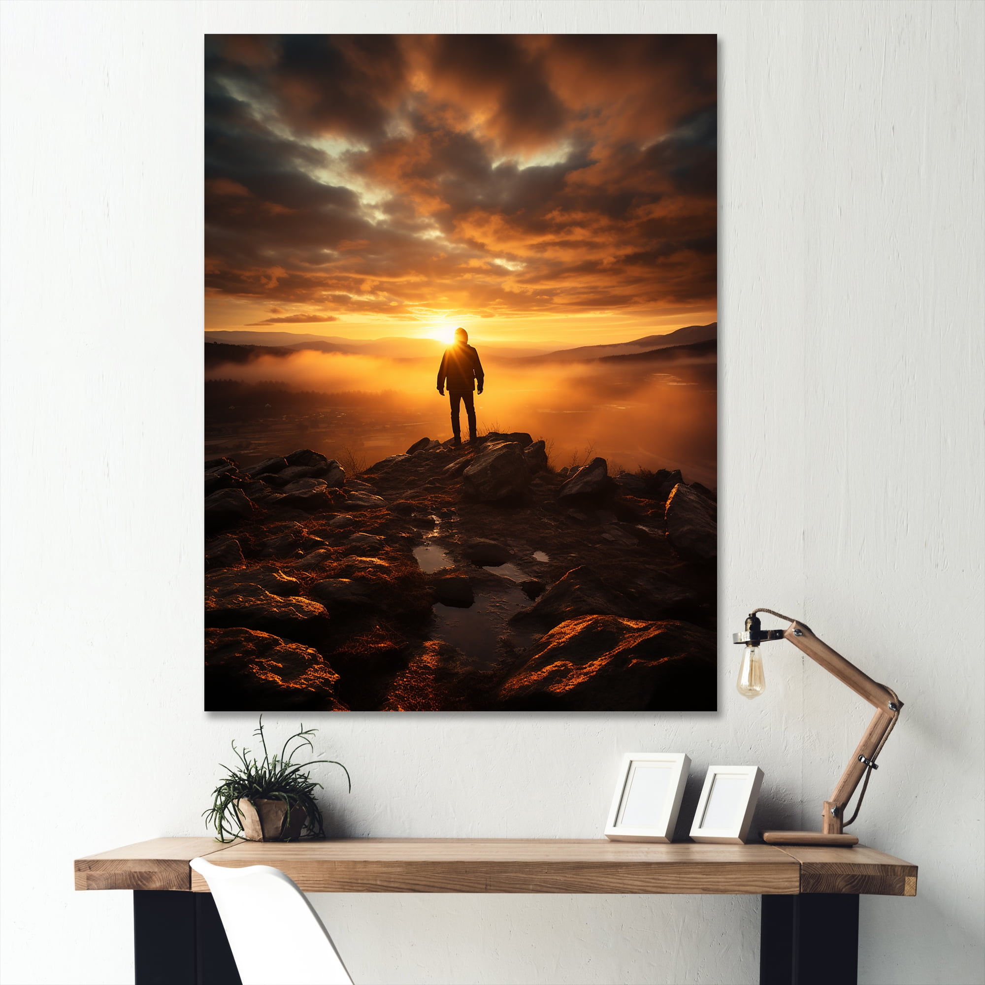 Designart "Embracing the Dawn Sunrise Beauty I" Portrait Wall Art Living Room - Walmart.com