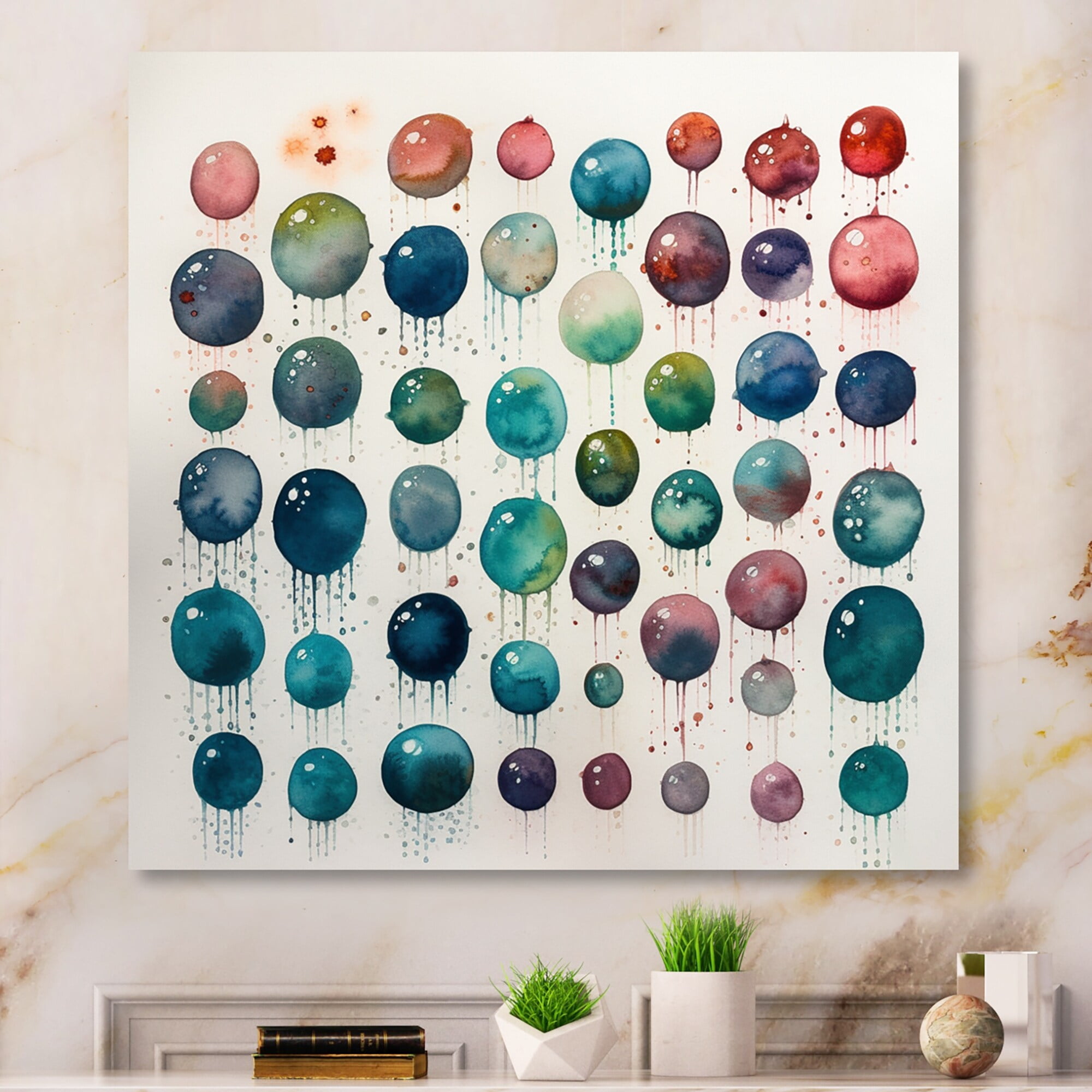 Designart "Emerald Depths Exploration. I" Minimalism Metal Art Living Room - Walmart.com