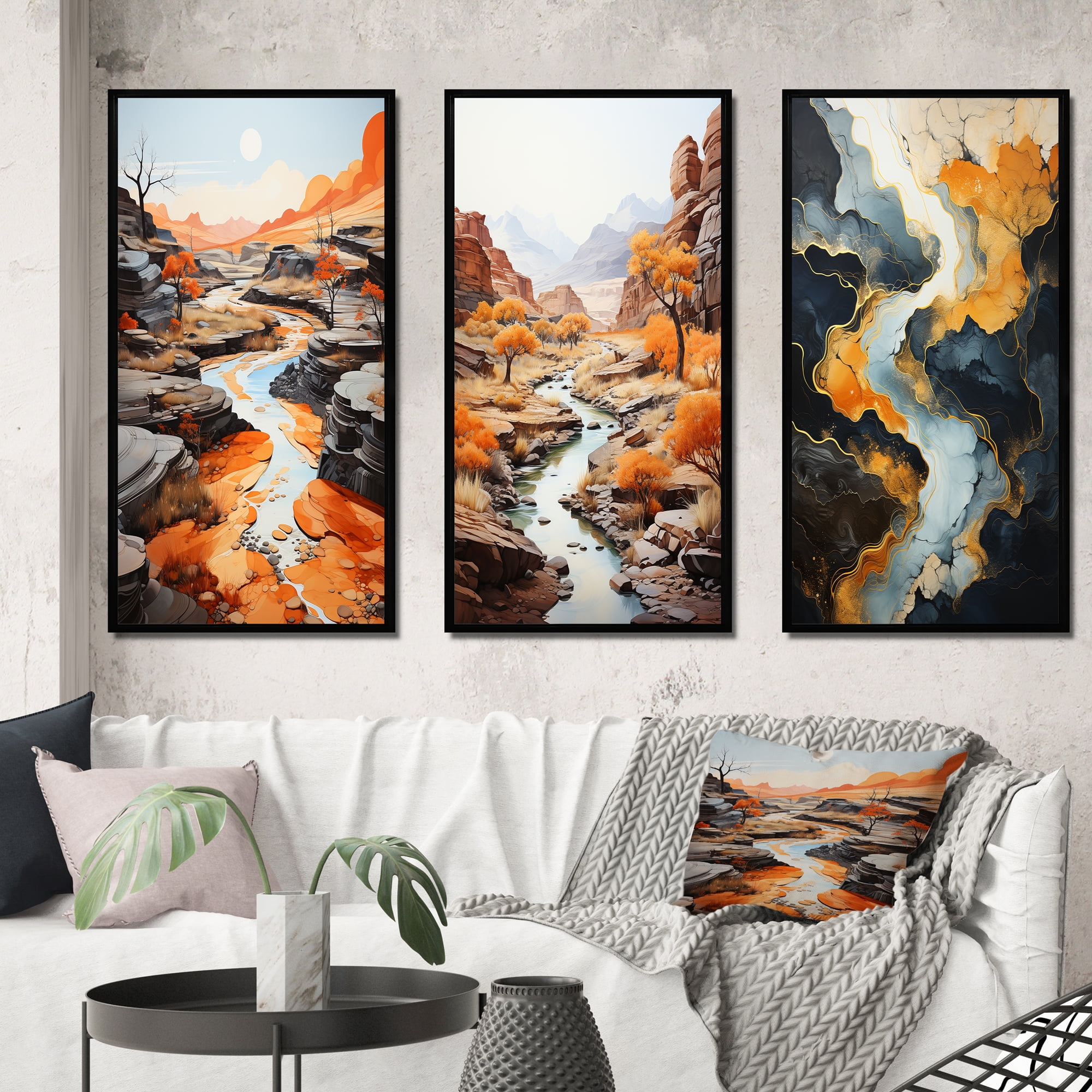 Designart "Endless Journey Along the Meandering River II" Landscape ...